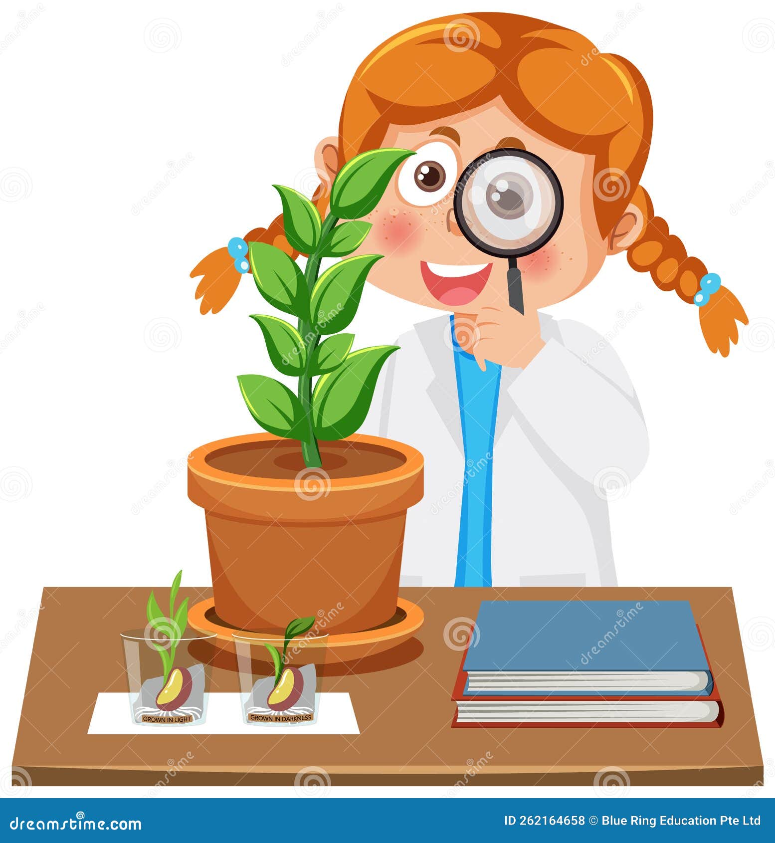 Scientist Girl Doing Science Experiment Stock Vector - Illustration of ...