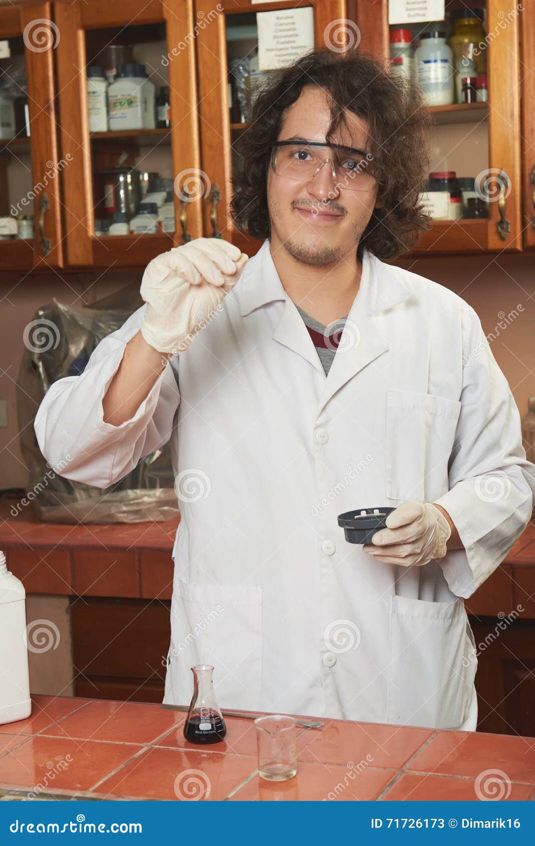 Scientist with glasses stock image. Image of medicine - 71726173