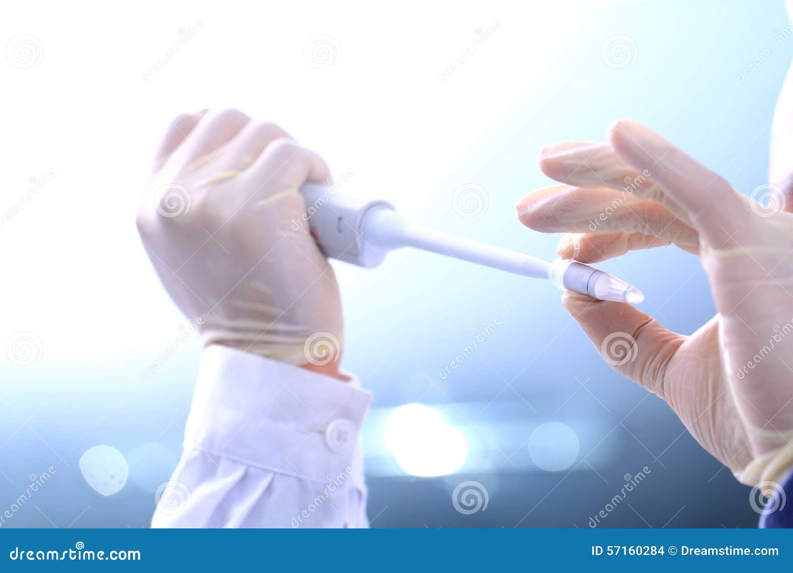 Scientist Hand Doing Experiment in Lab Stock Photo - Image of working ...