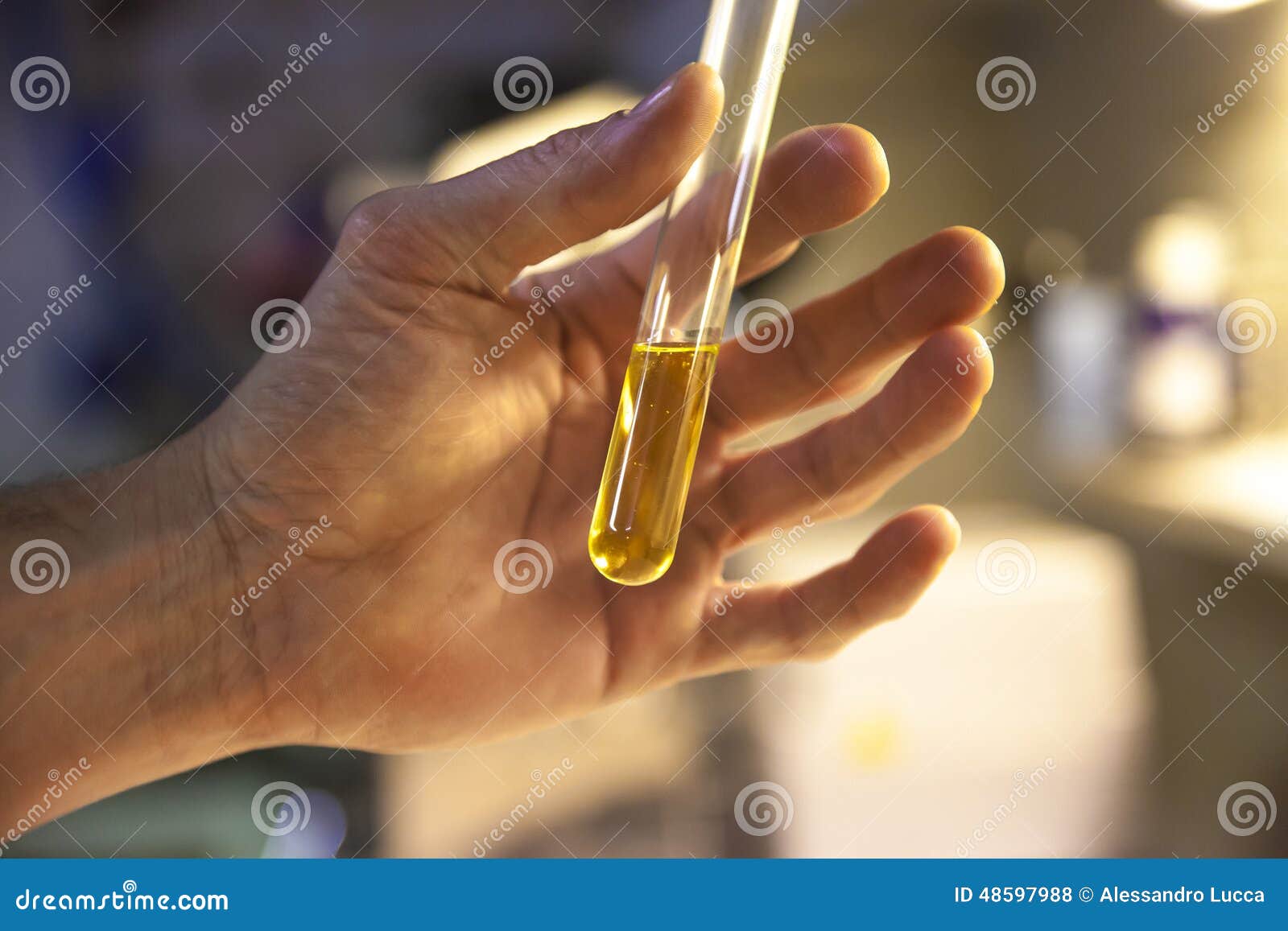 Scientist Hand Holding a Test Tube Stock Photo - Image of equipment ...