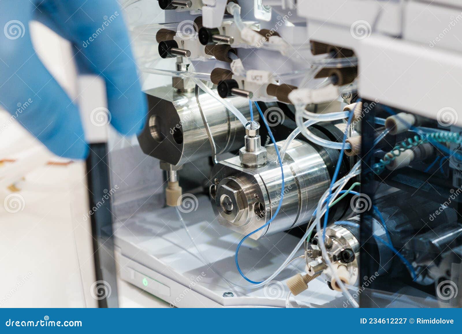 Binary Pump In HPLC System. High Performance Liquid Chromatography At ...