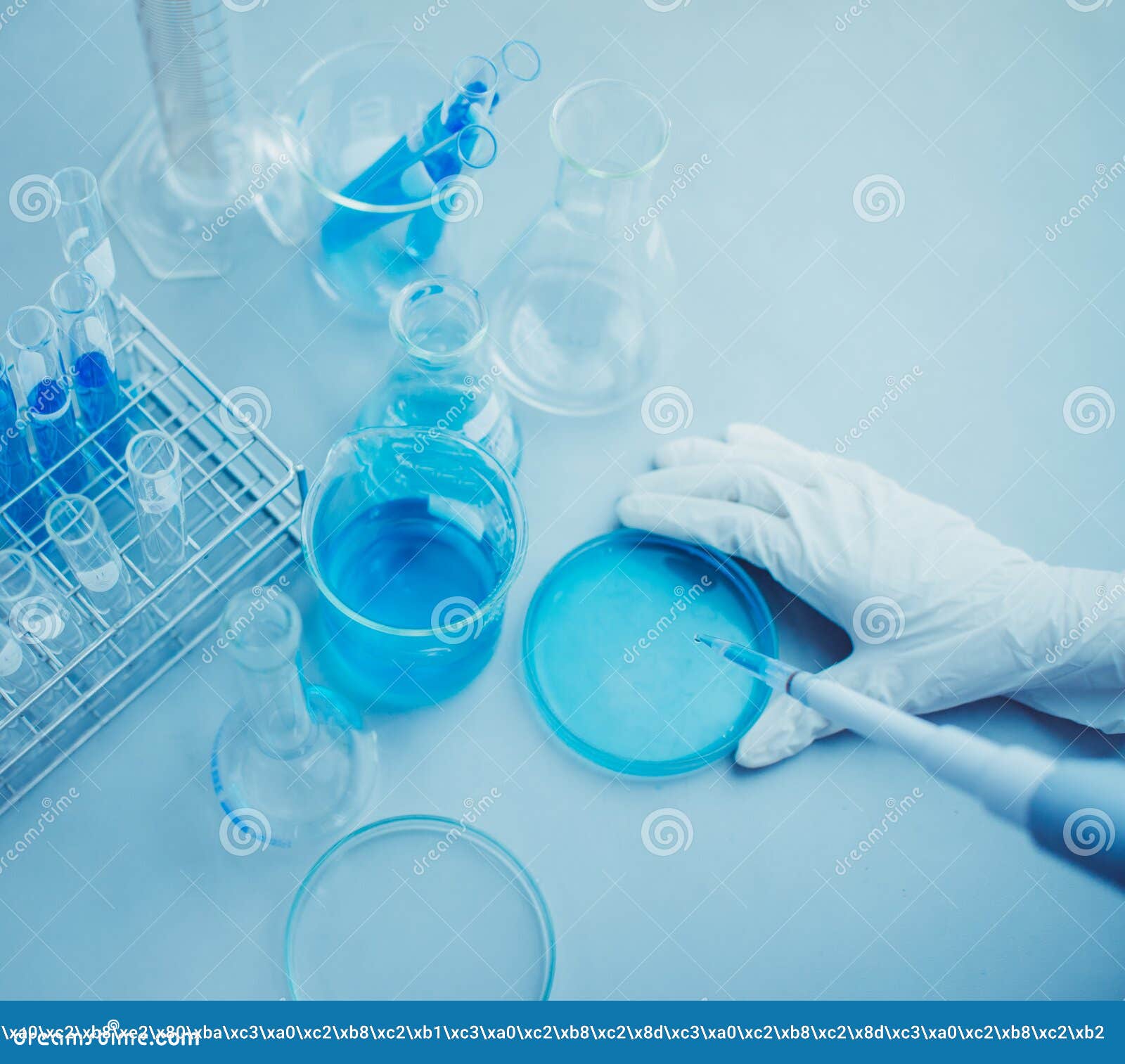 Scientist Hand Titration with Burette and Erlenmeyer Flask, Science ...