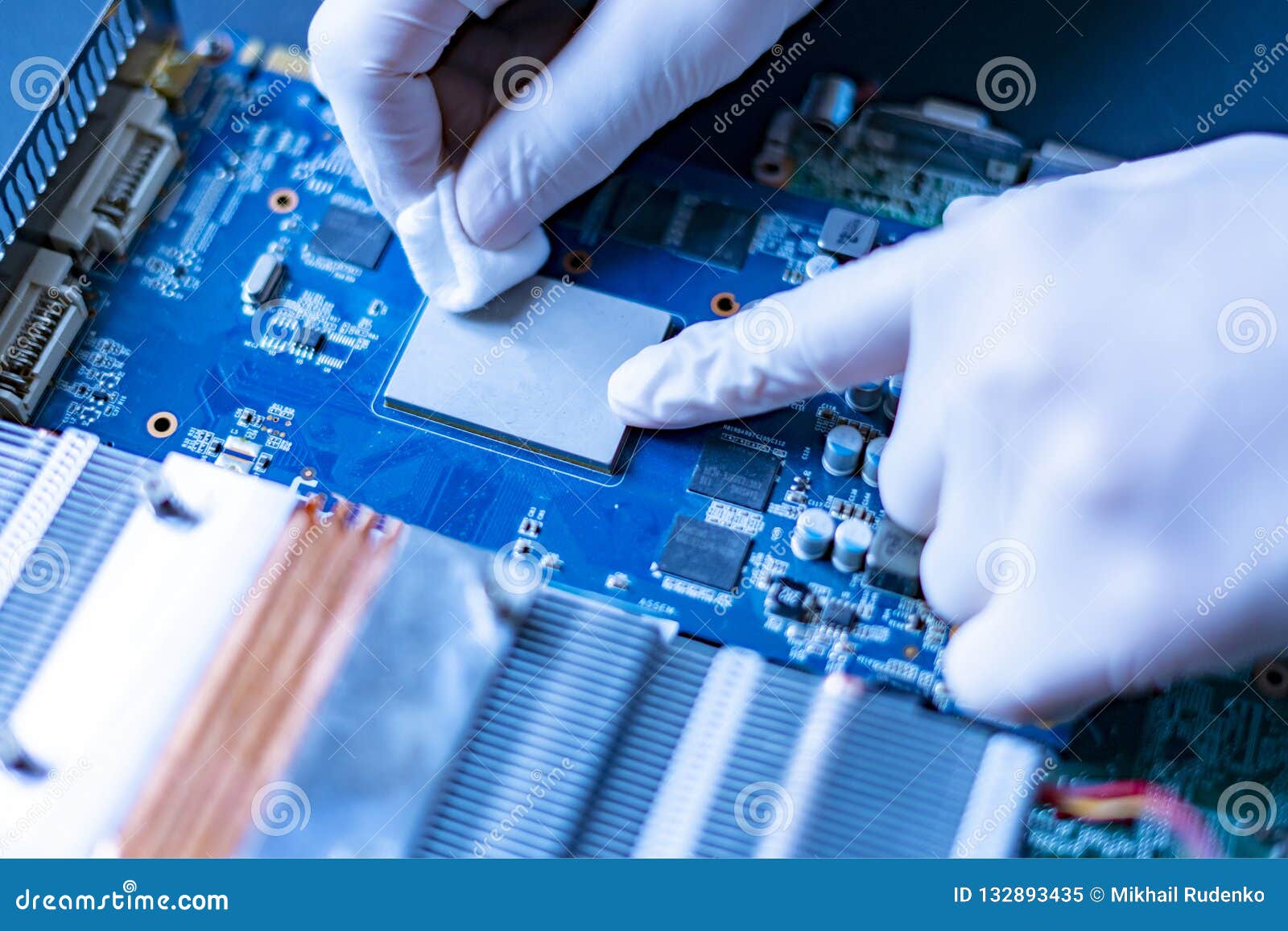 Scientist Hands in the Researching University Work with the New ...