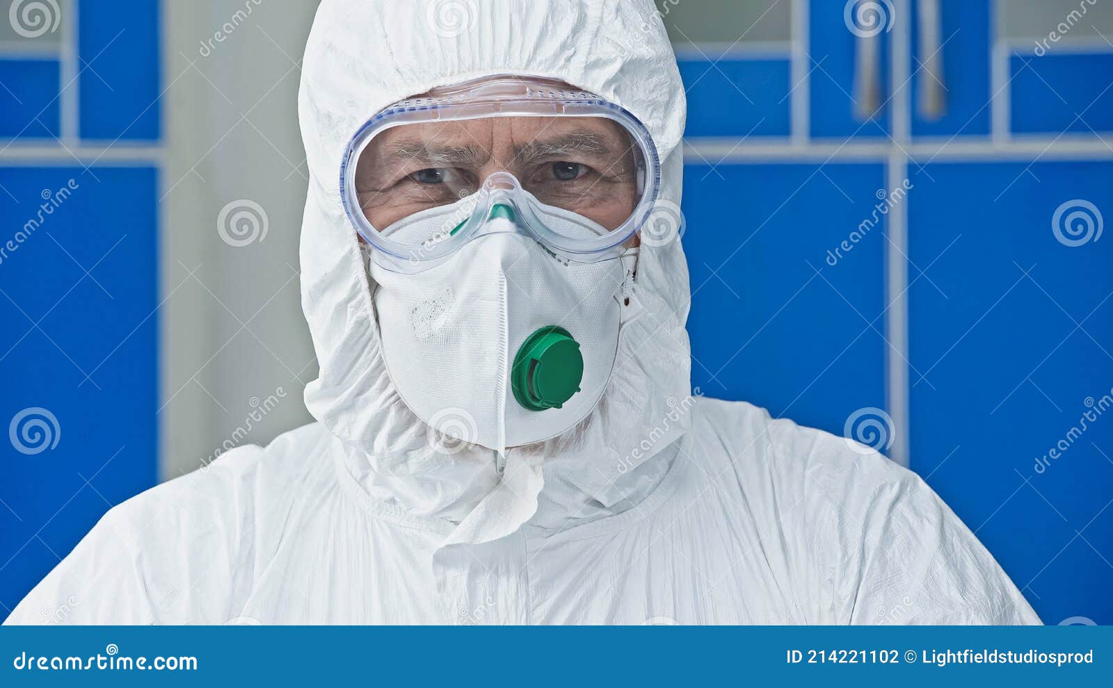 Scientist in Hazmat Suit Looking at Stock Photo - Image of health ...