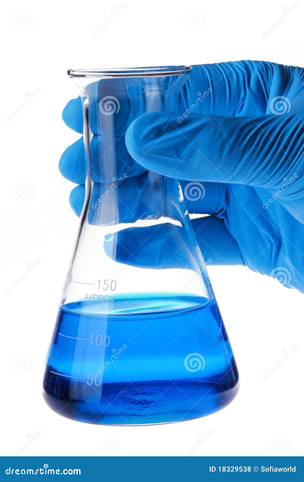 Conical Flask With Blue Liquid Stock Photography | CartoonDealer.com ...