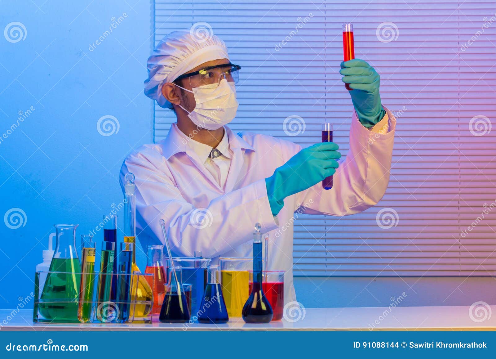 Scientist Holding a Test Tube with Liquid Stock Photo - Image of ...