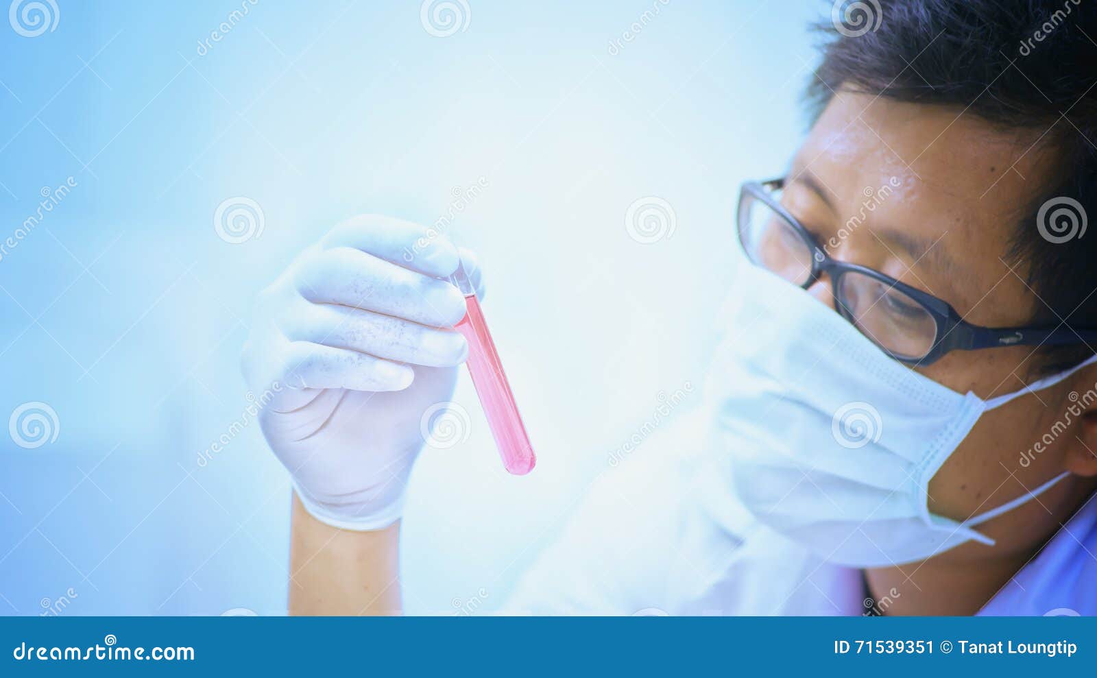 Scientist Holds and Examine Samples in Laboratory Stock Image - Image ...