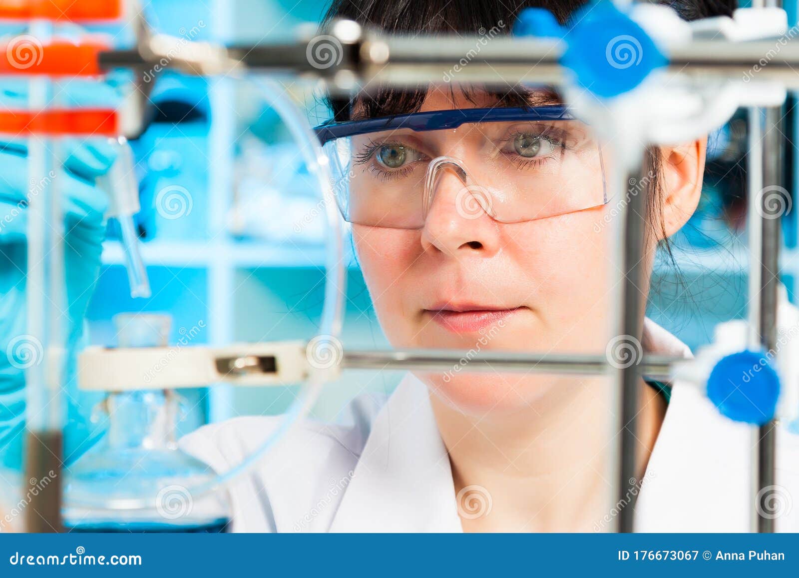 Scientist Holds and Examine Samples in a Laboratory Stock Image - Image ...