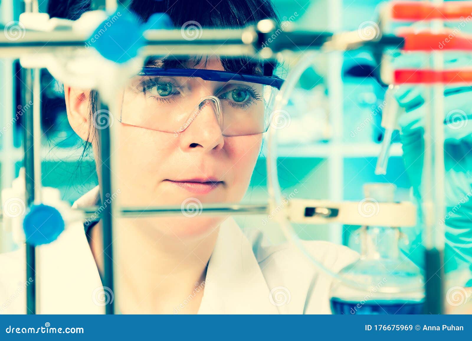 Scientist Holds and Examine Samples in a Laboratory Stock Image - Image ...