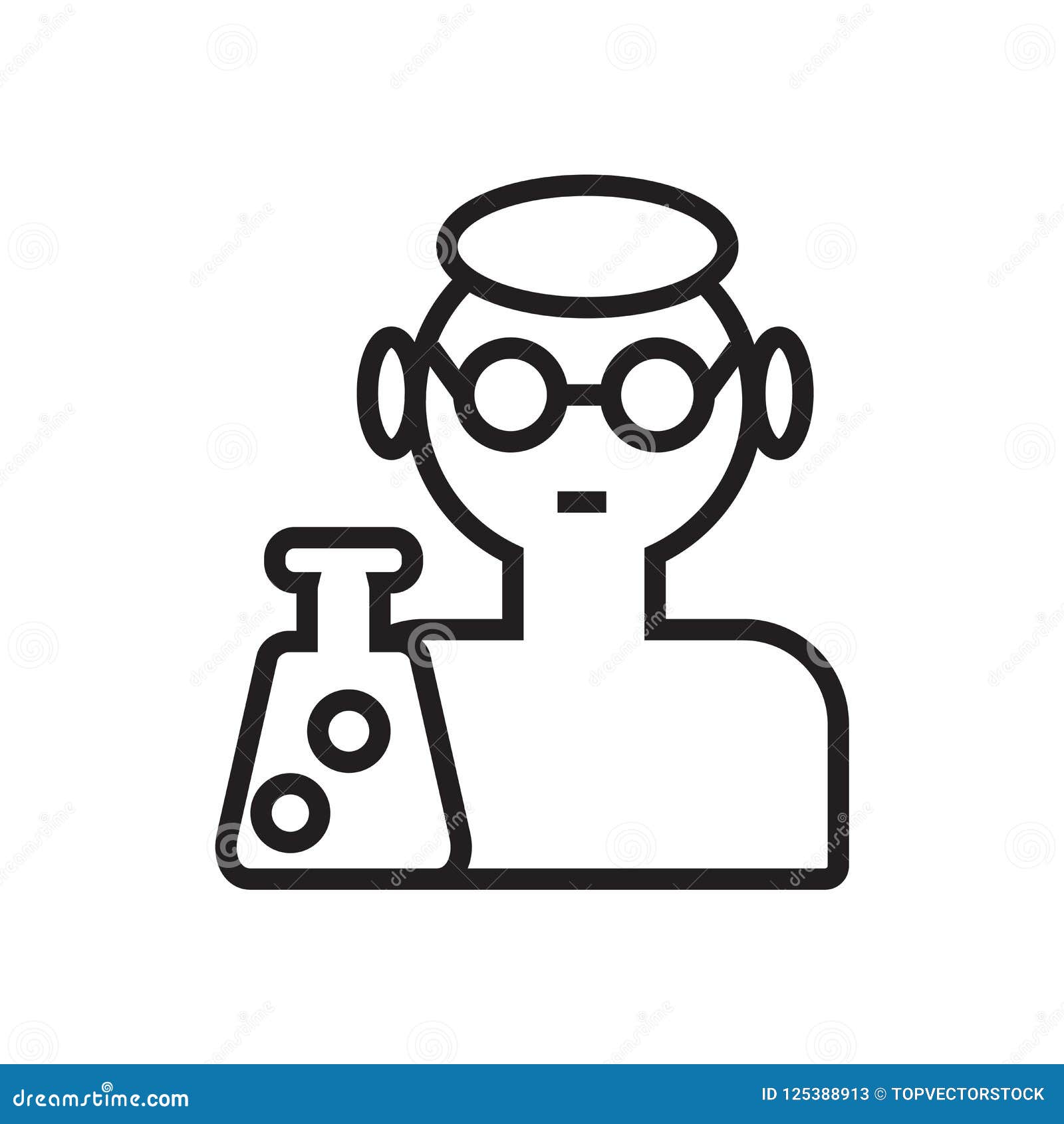Scientist Icon Vector Isolated on White Background, Scientist Si Stock ...