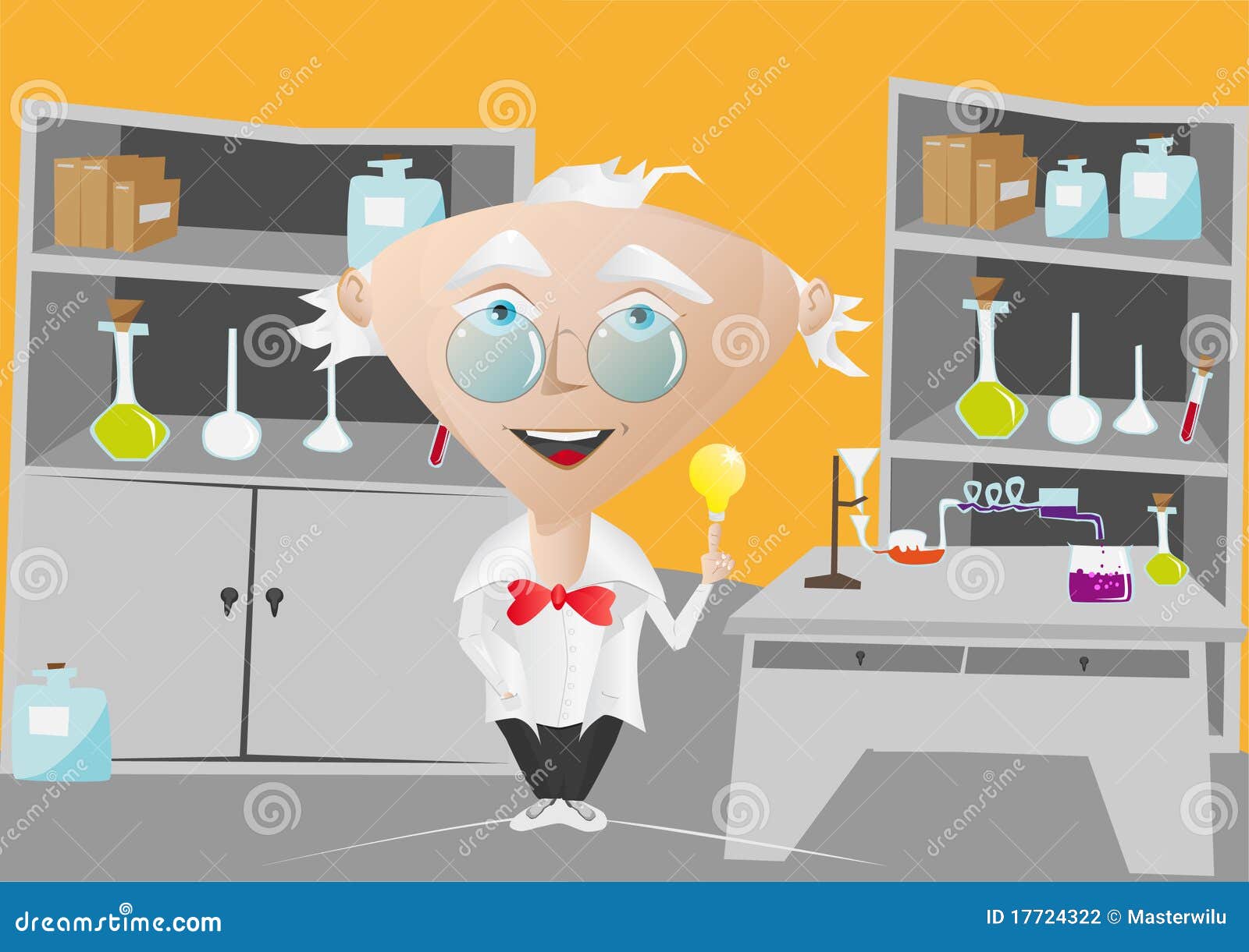Scientist idea stock vector. Illustration of black, crazy - 17724322
