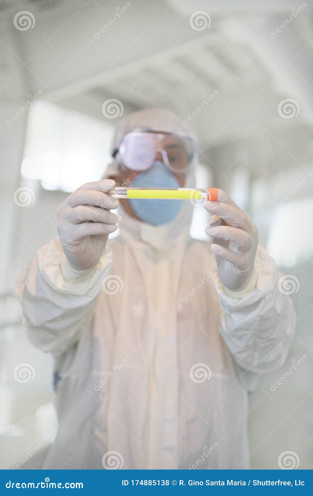 Scientist Inside LAboratory Holding Test Tube Stock Photo - Image of ...