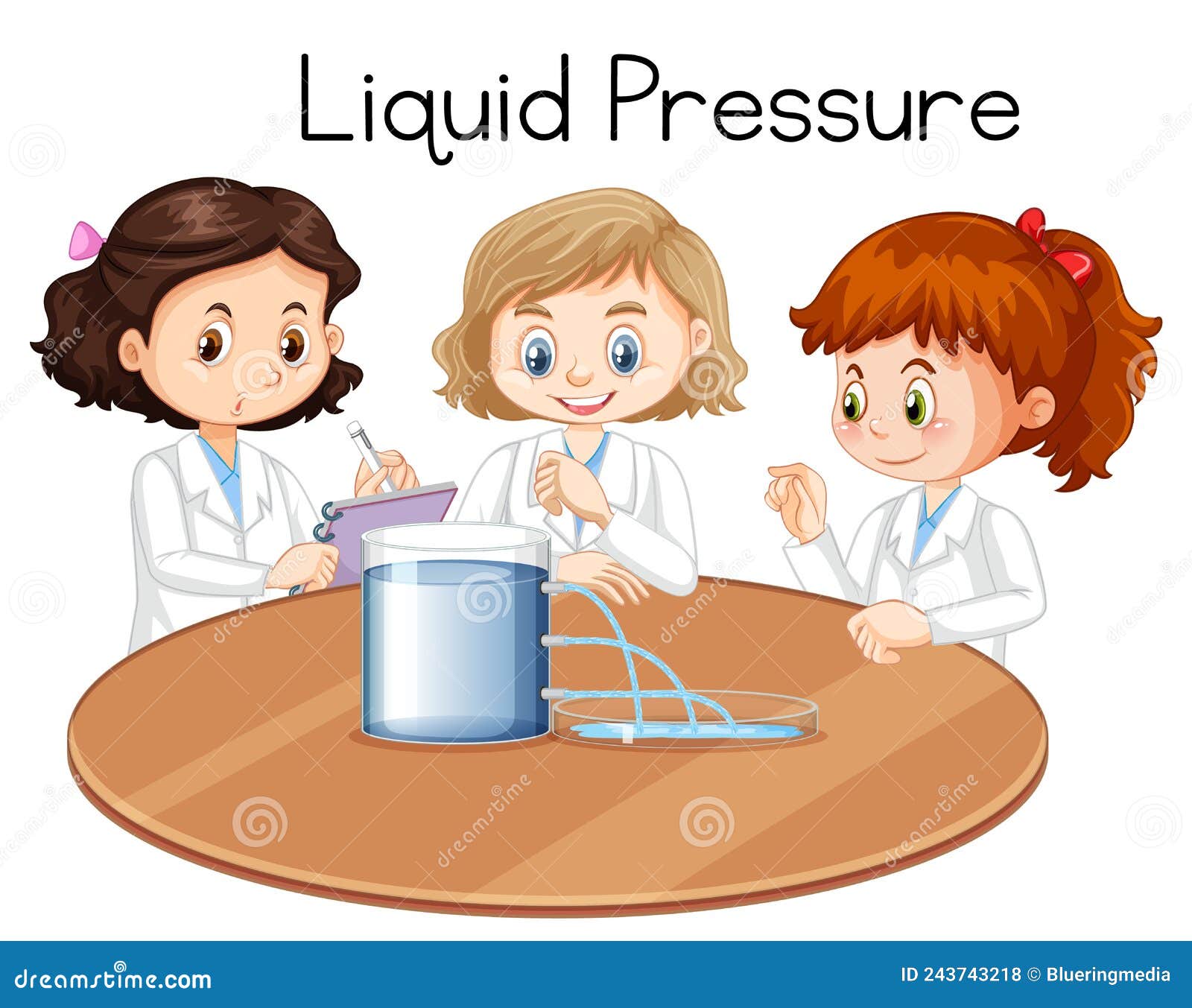 Liquid Pressure Measurement Example Vector Illustration Diagram ...