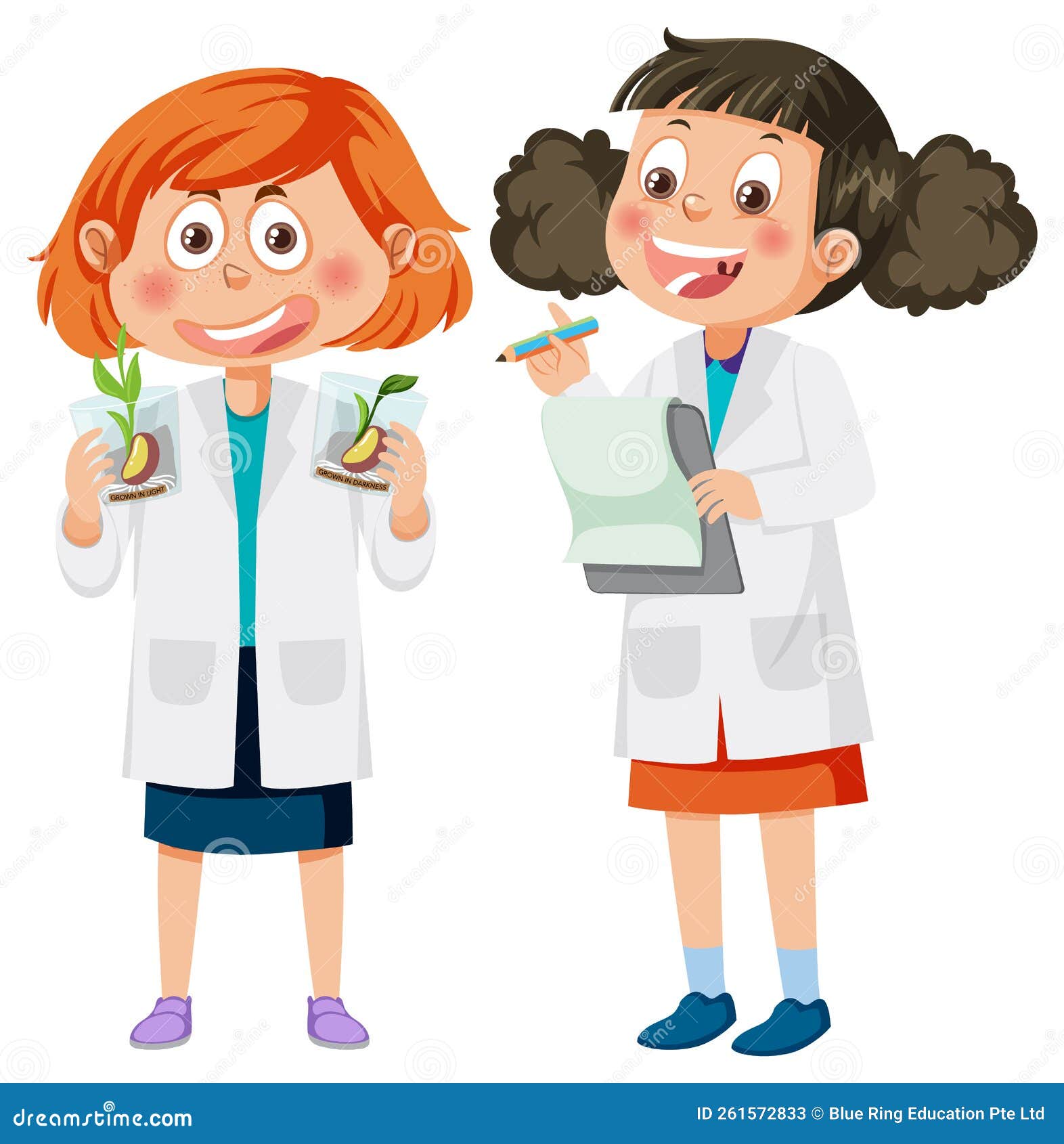 Scientist Kids Doing Science Experiment Stock Vector - Illustration of ...