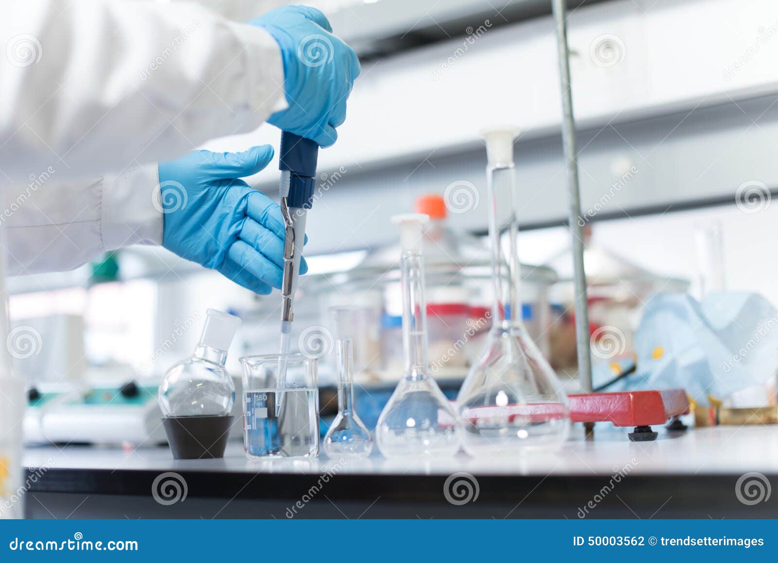 Scientist in lab stock photo. Image of people, education - 50003562