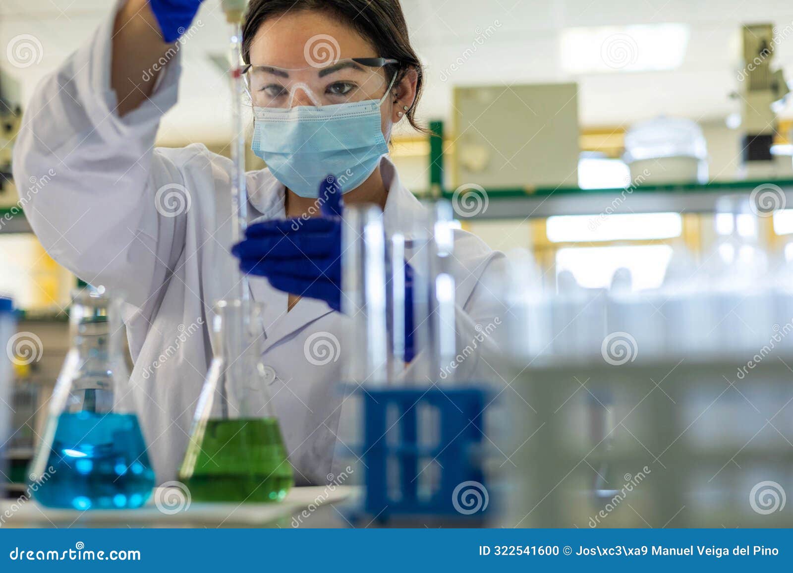 A Scientist in the Lab Doing an Experiment Stock Photo - Image of ...