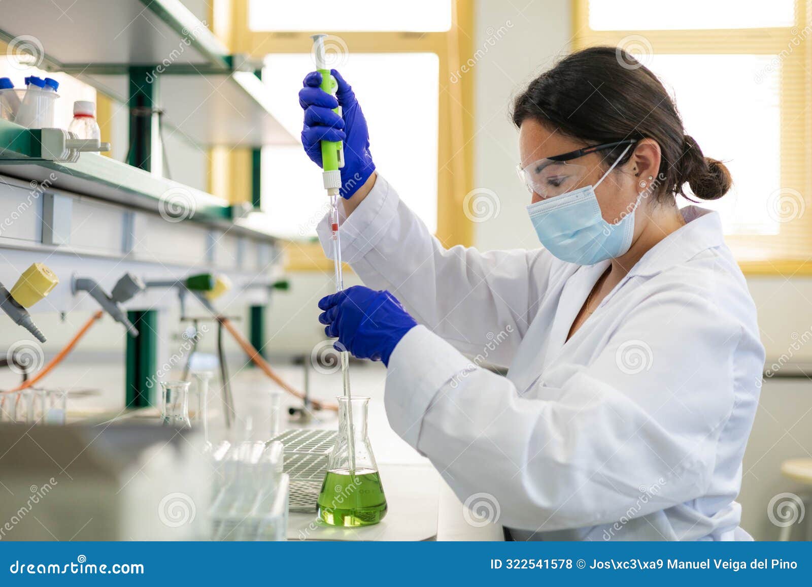 A Scientist in the Lab Doing an Experiment Stock Photo - Image of ...