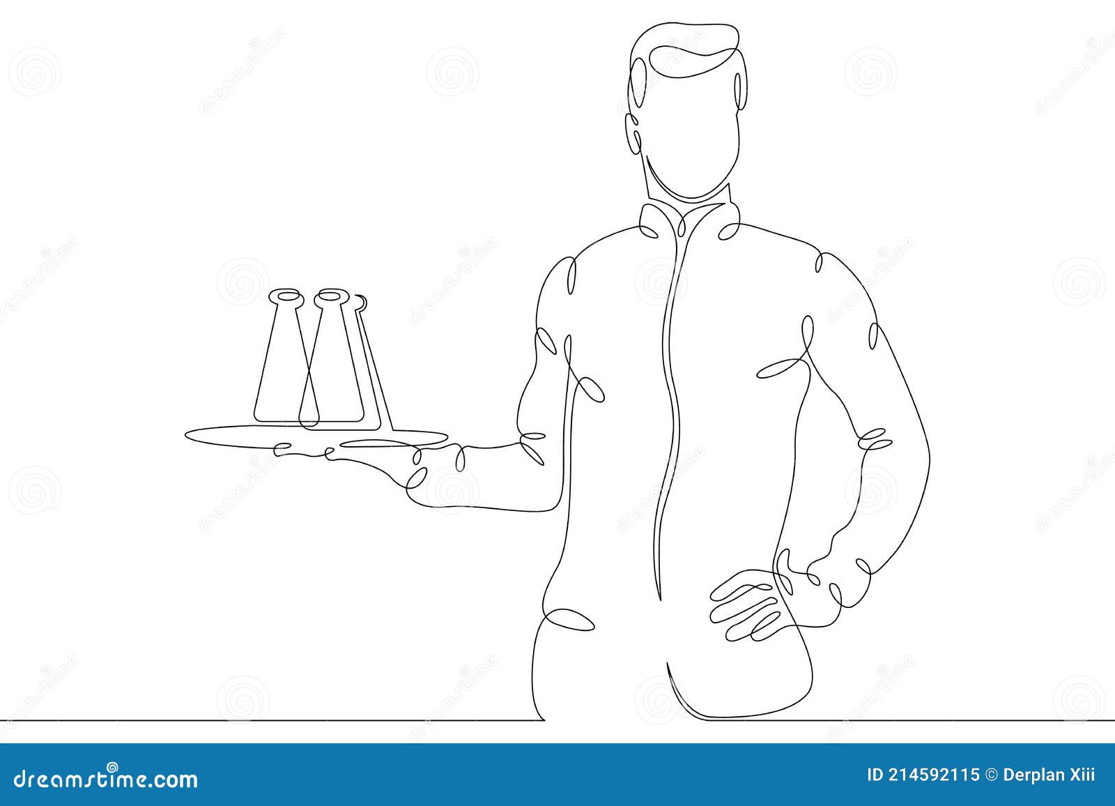 Scientist Laboratory Assistant Student Works in a Laboratory with Test ...