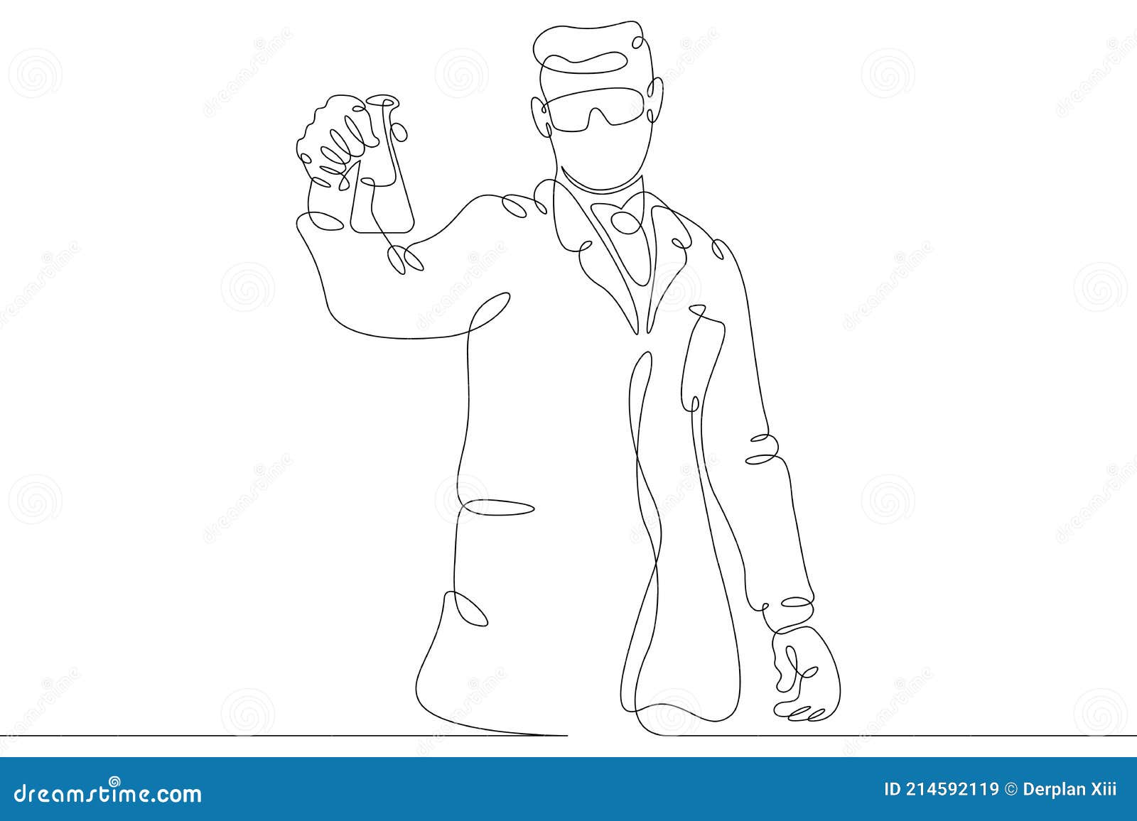 Scientist Laboratory Assistant Student Works in a Laboratory with Test ...