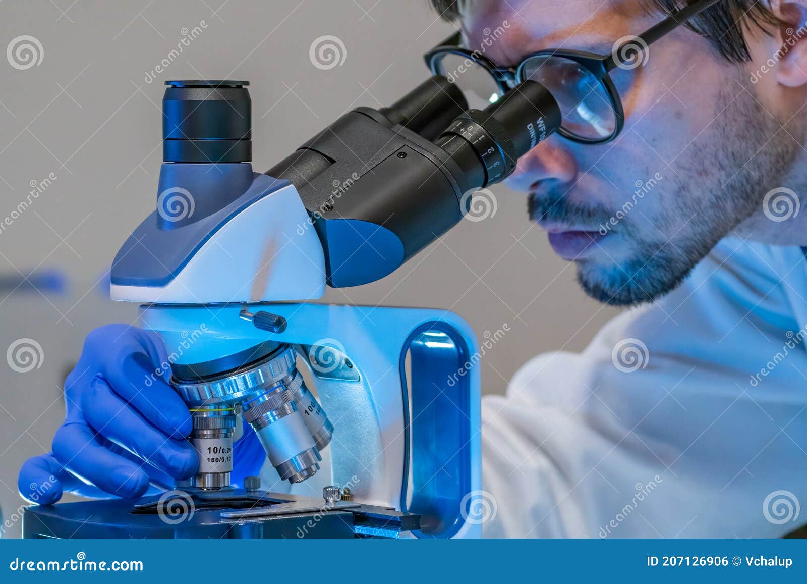 Inside Microscope View At Histology Glass Slide Stock Photo ...