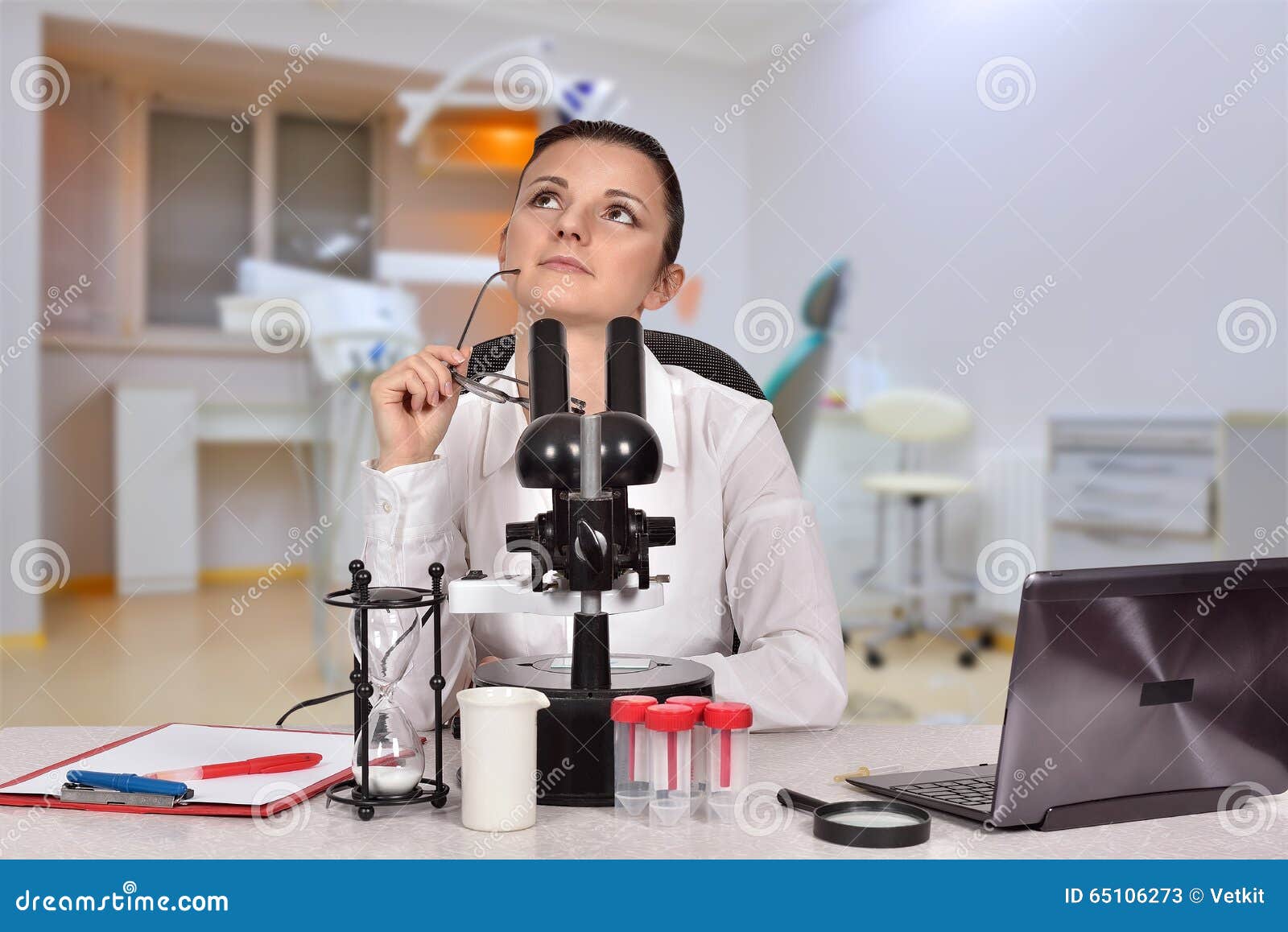 Hourglass On The Laboratory Table Royalty-Free Stock Photography ...