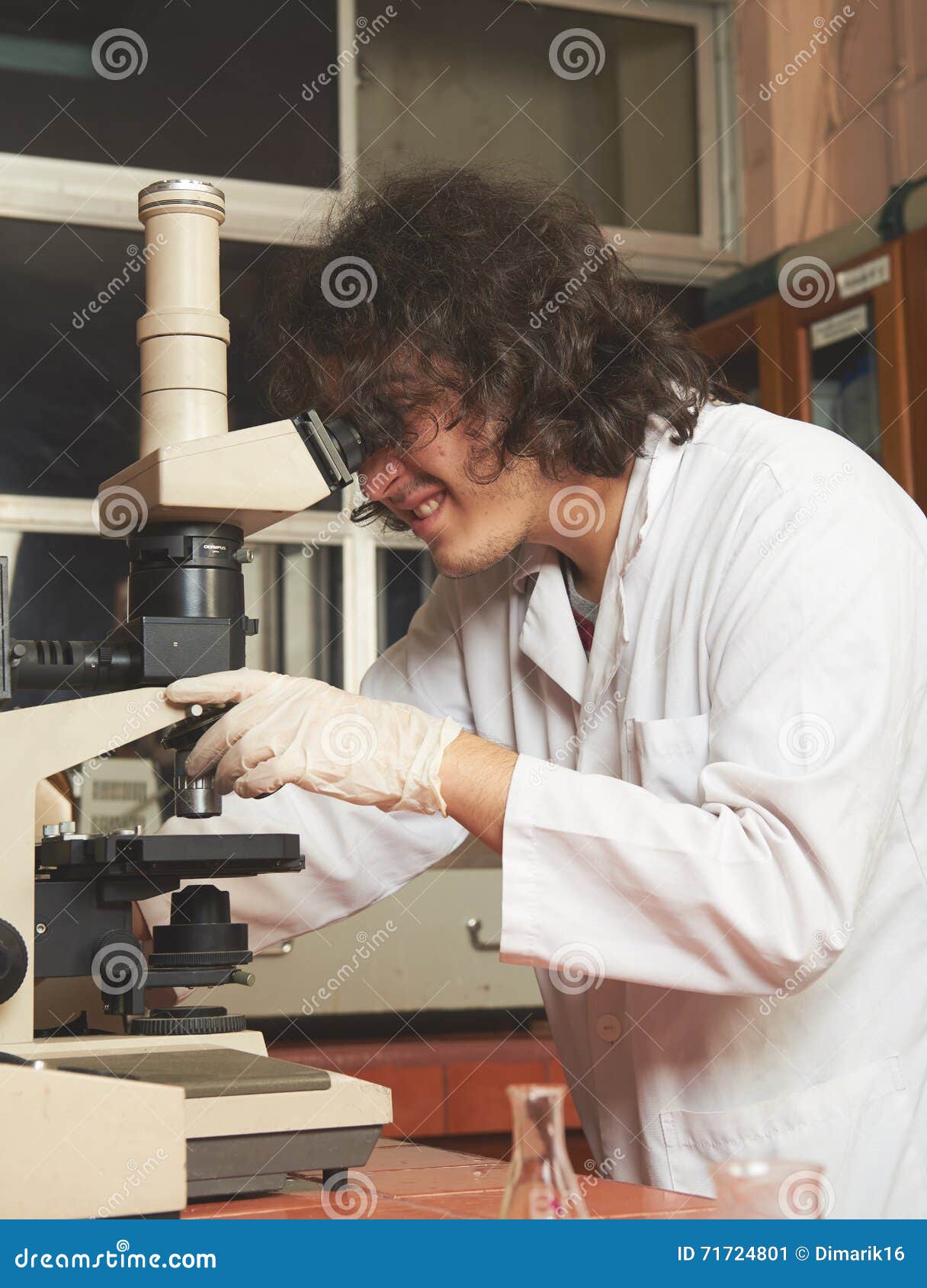 Scientist Looking Microscope Stock Image - Image of chemistry ...