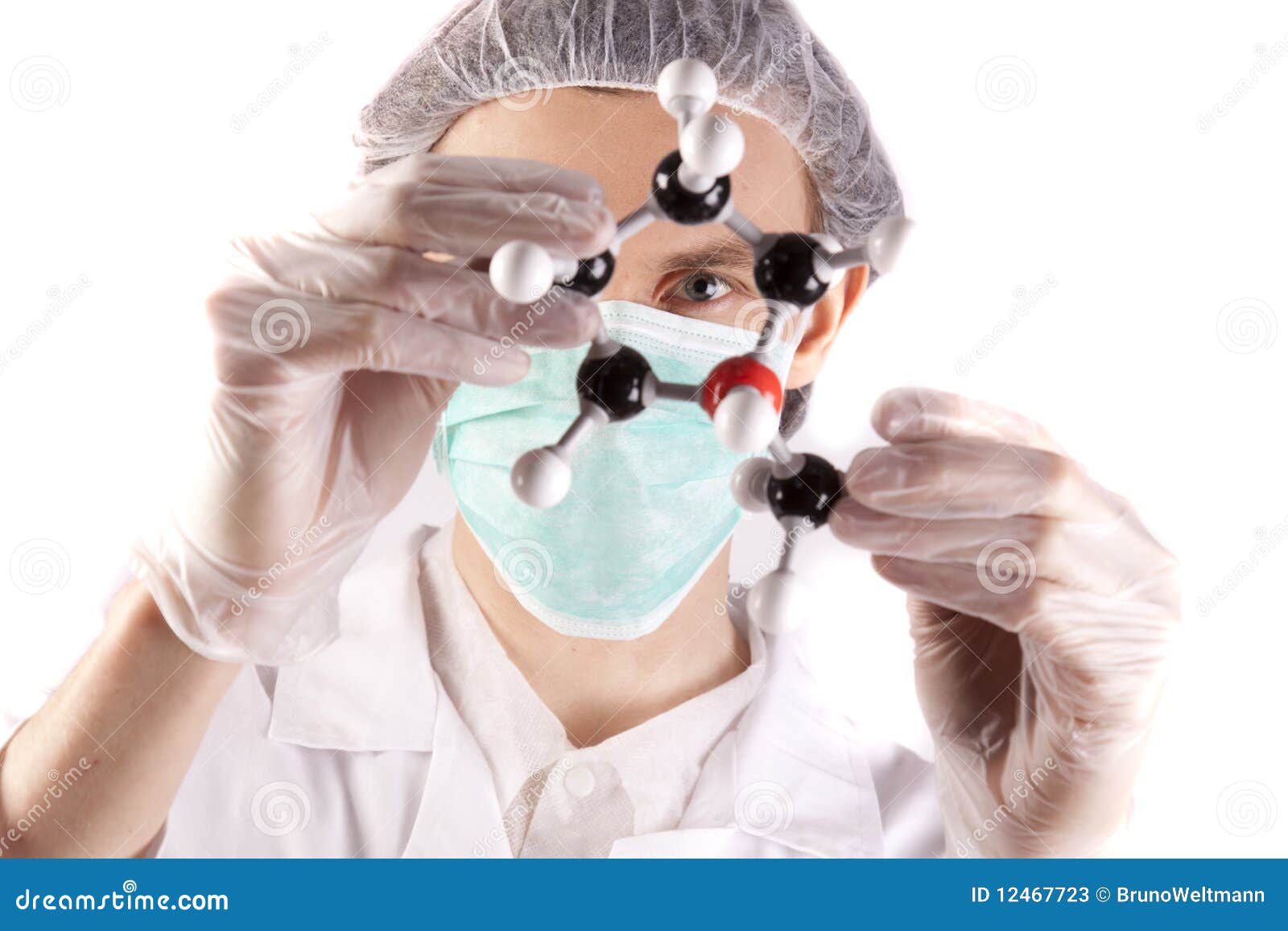 Scientist Looking Over Atoms Stock Image - Image of experiments ...