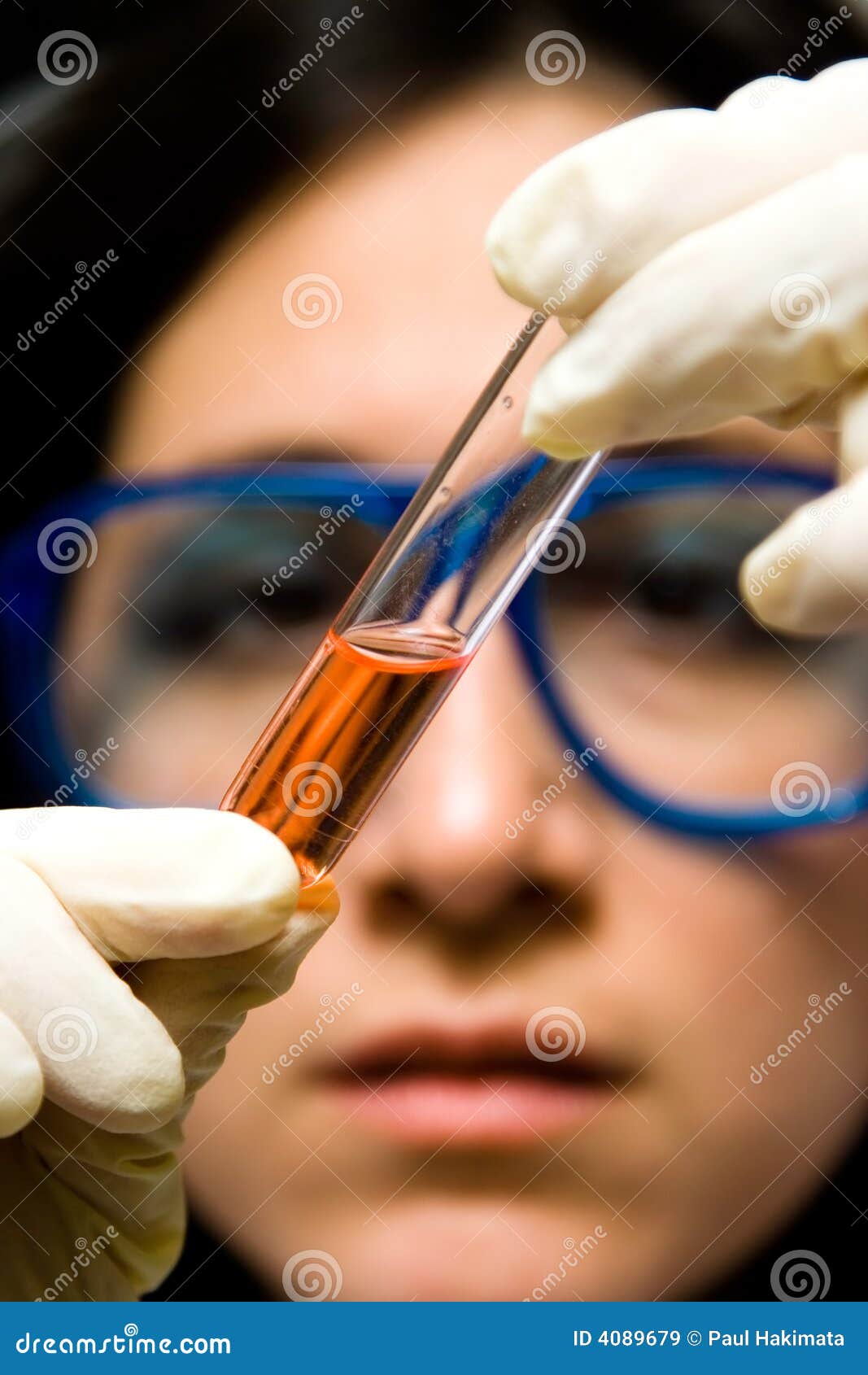 Scientist Looking at Test Tube Stock Image - Image of laboratory ...