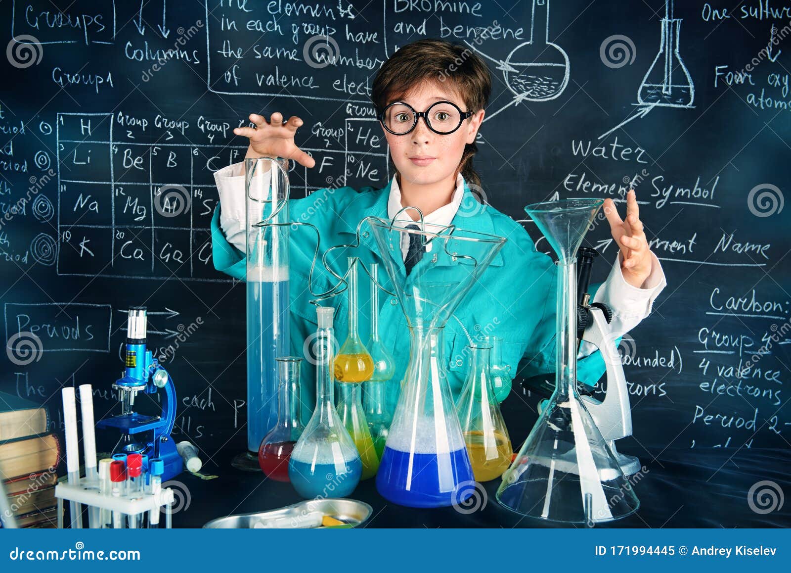 Scientist Making Chemical Experiments Stock Image - Image of glasses ...