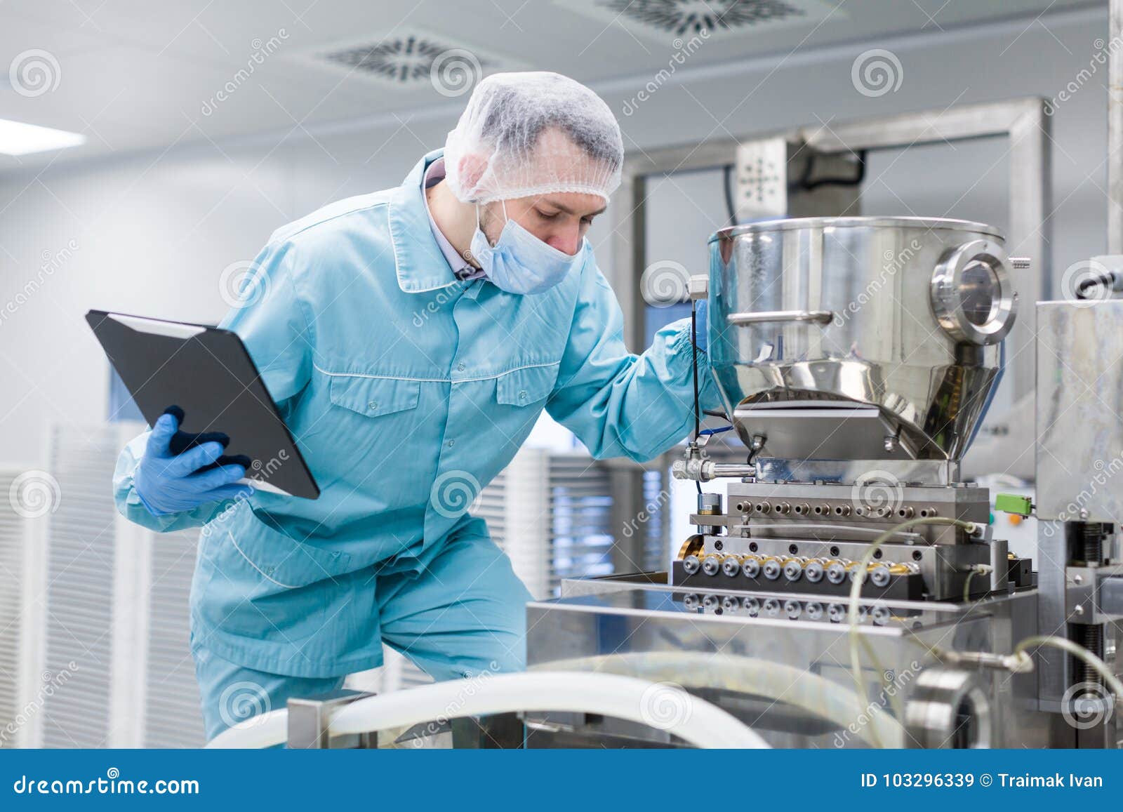 Scientist Making Notes about Machine Stock Image - Image of alluminium ...
