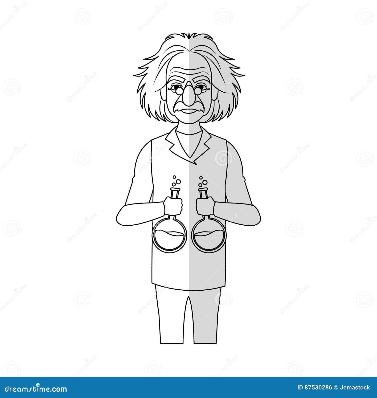 Scientist man cartoon icon stock vector. Illustration of background ...