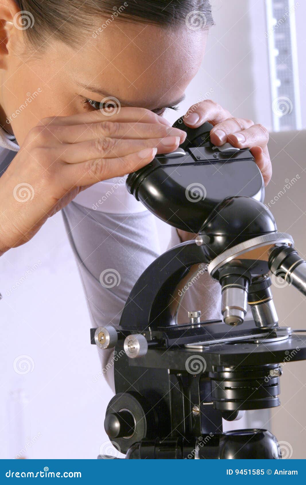 Scientist with Microscope stock image. Image of education - 9451585