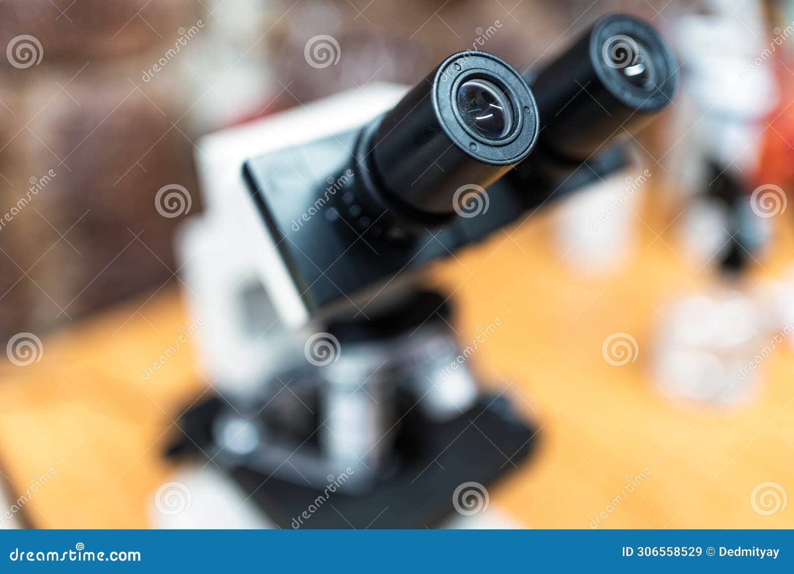 Scientist Cat With A Microscope In A Laboratory Wearing A Lab Coat ...