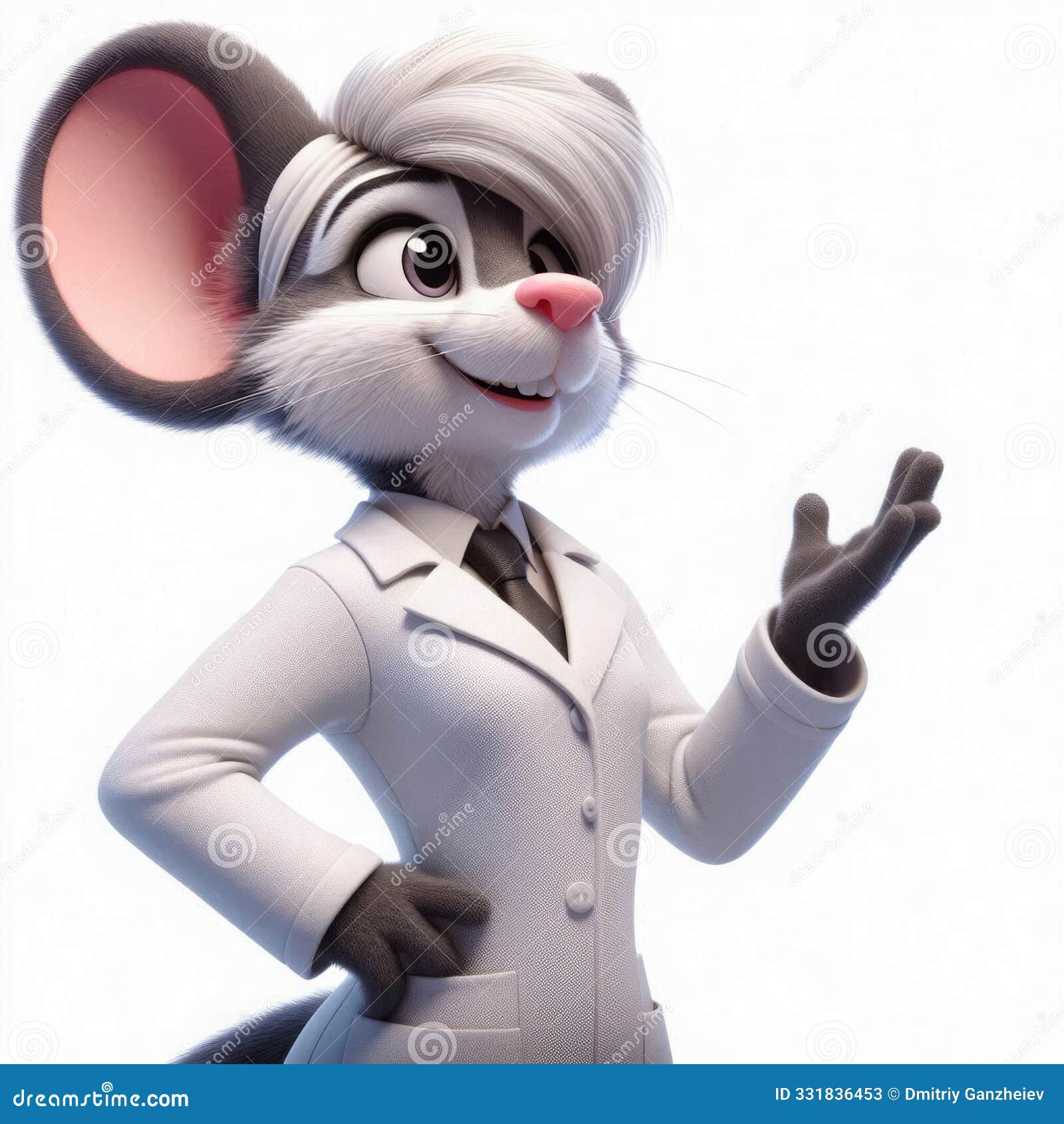 Scientist Mouse in Lab Coat Stock Illustration - Illustration of model ...