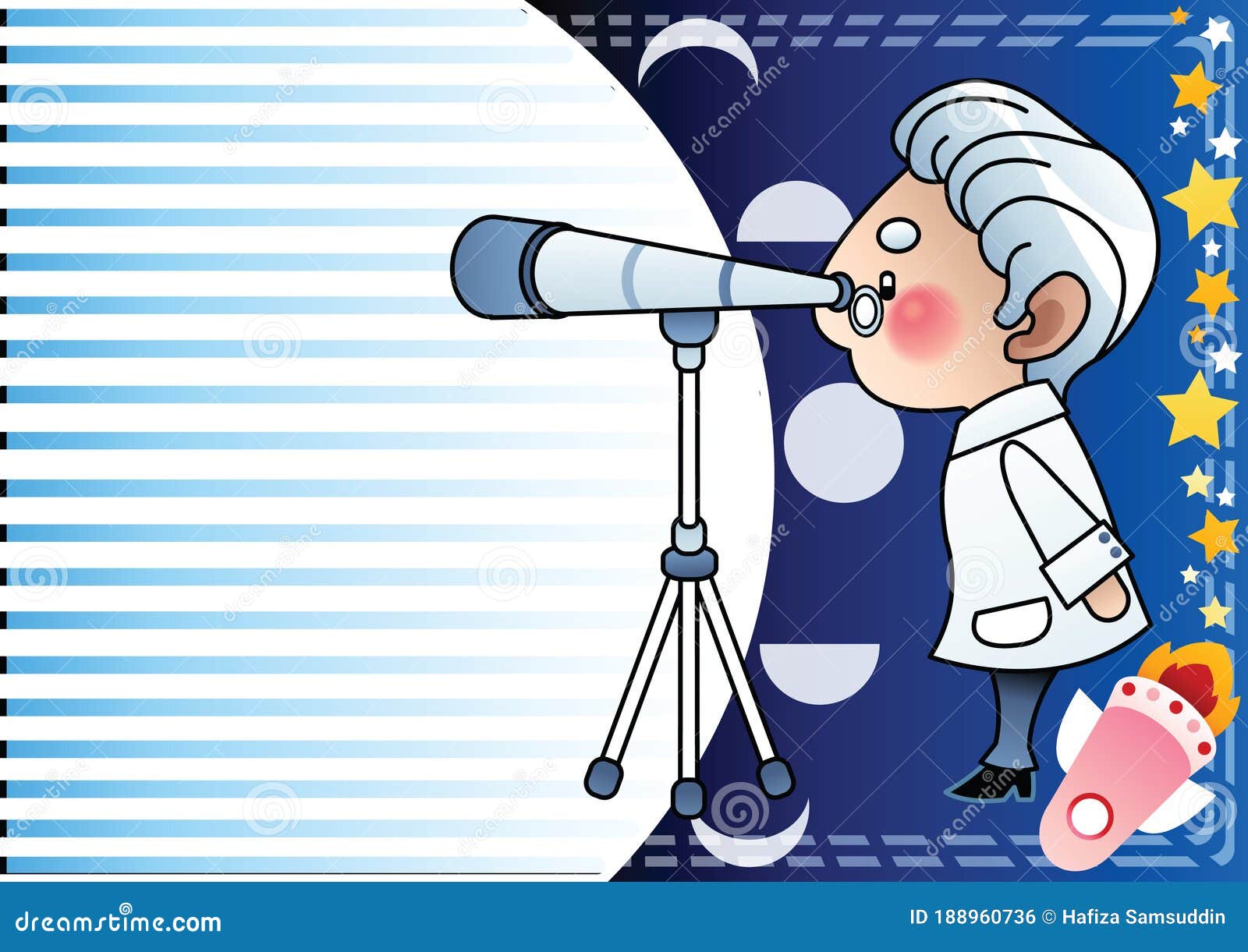 Telescopes For Observing The Stars In The Set. Cartoon Vector ...