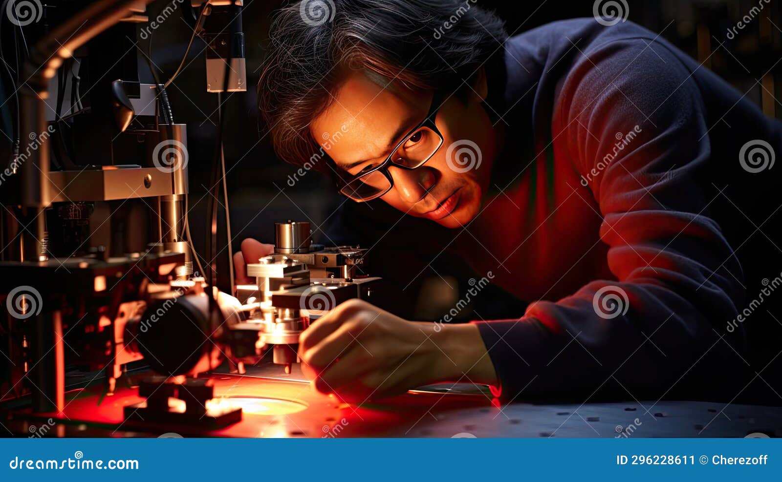 Scientist Physicist at Work Stock Illustration - Illustration of ...