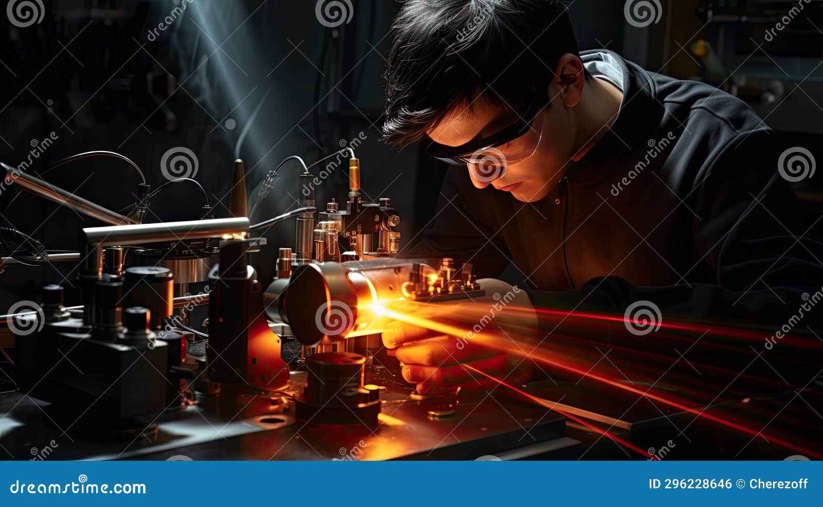 Scientist Physicist at Work Stock Illustration - Illustration of ...