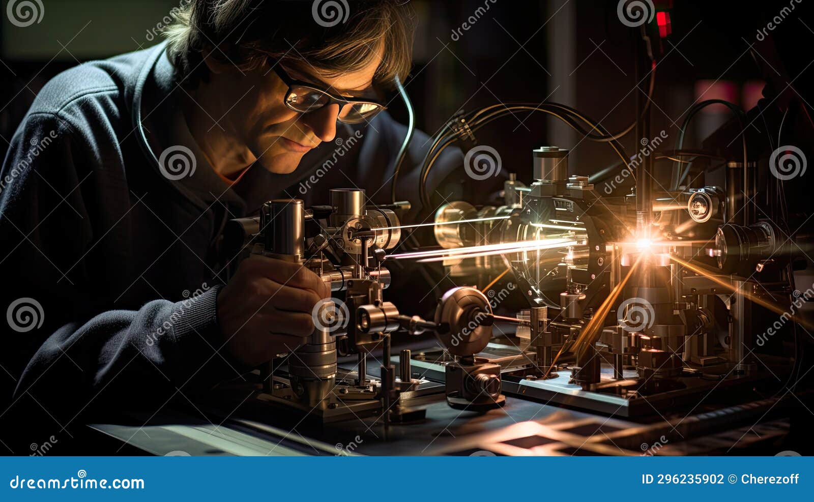 Scientist Physicist at Work Stock Illustration - Illustration of test ...