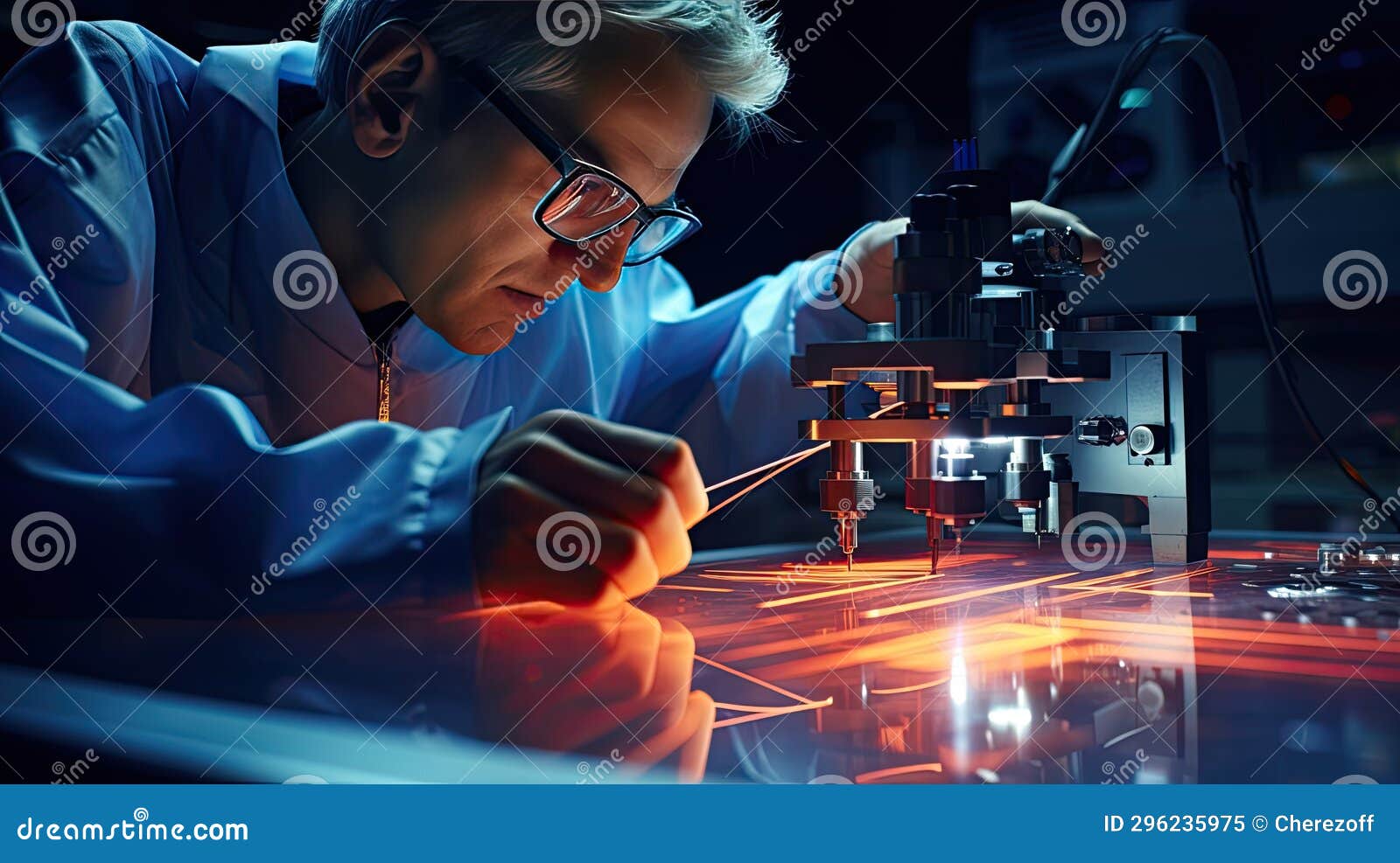 Scientist Physicist at Work Stock Illustration - Illustration of ...