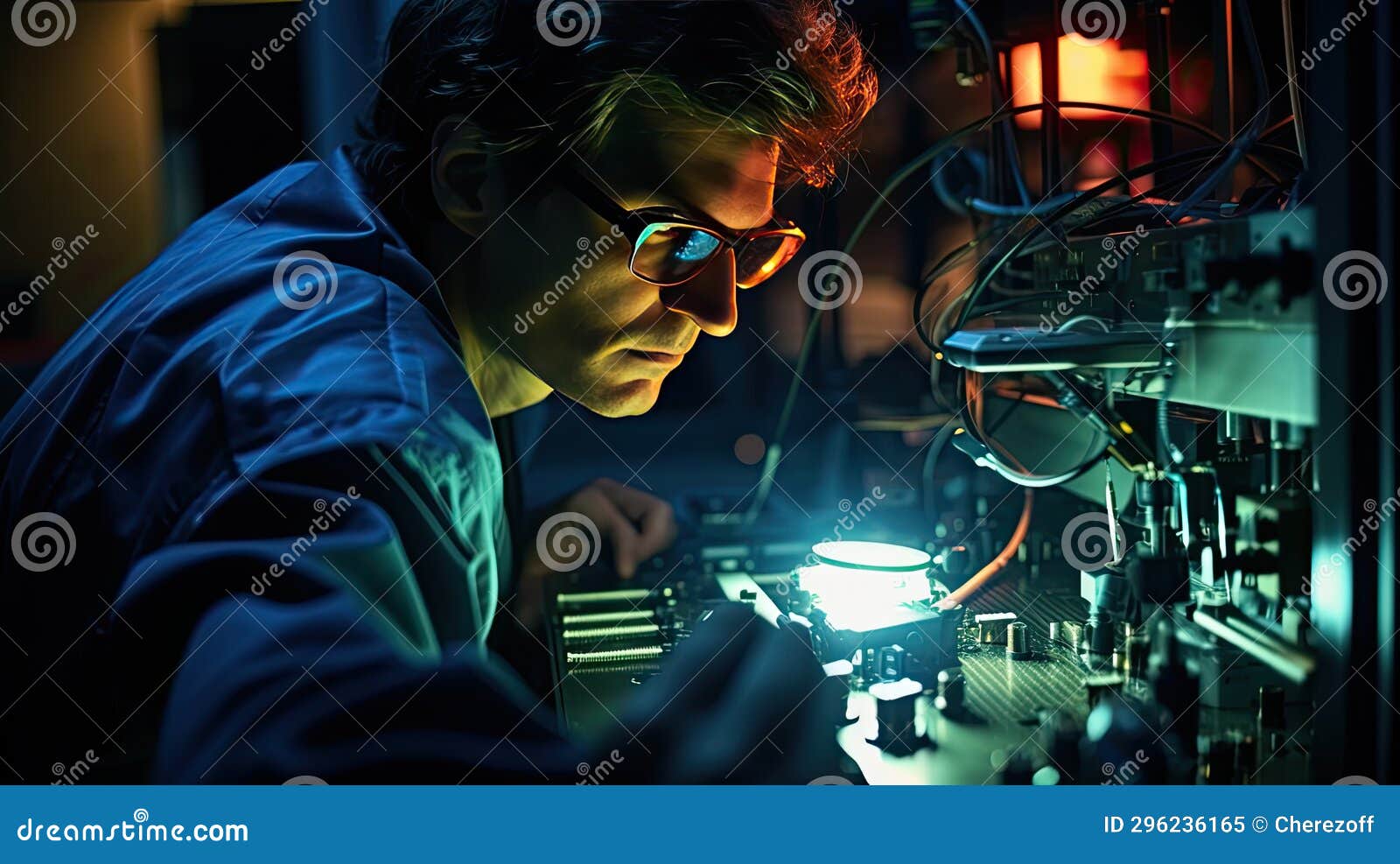 Scientist Physicist at Work Stock Illustration - Illustration of worker ...