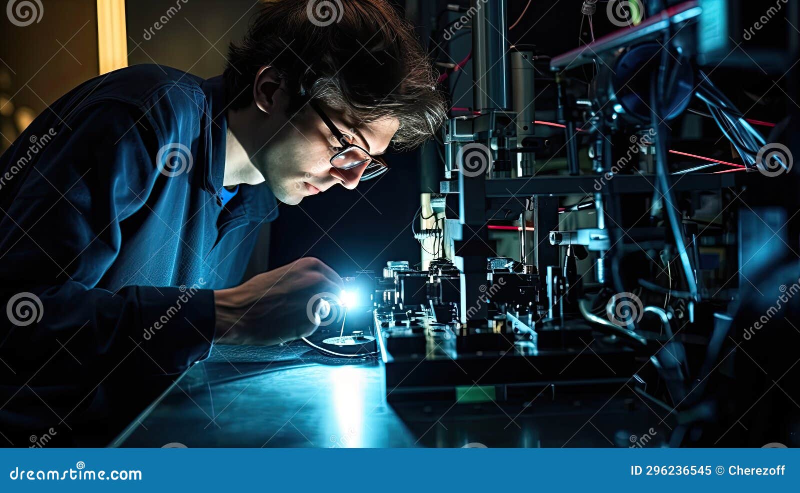 Scientist Physicist at Work Stock Illustration - Illustration of ...