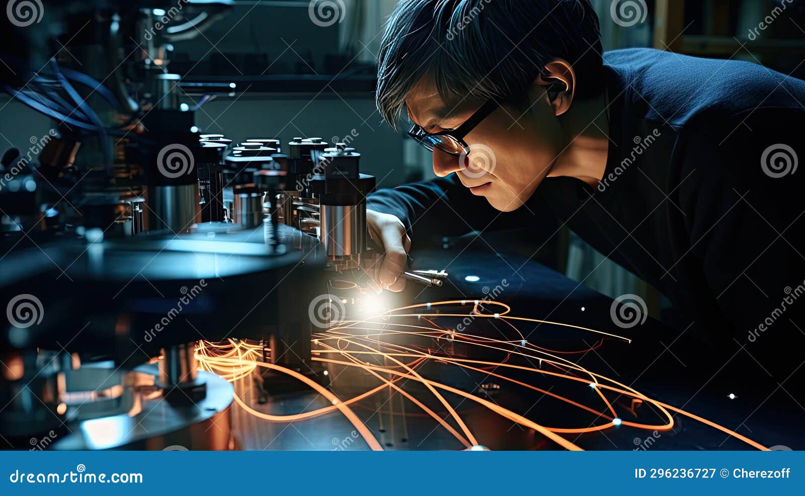Scientist Physicist at Work Stock Illustration - Illustration of ...