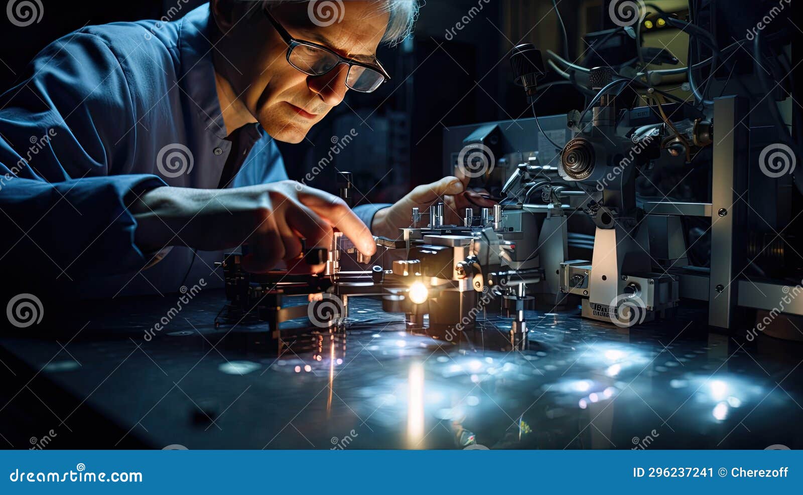 Scientist Physicist at Work Stock Illustration - Illustration of ...