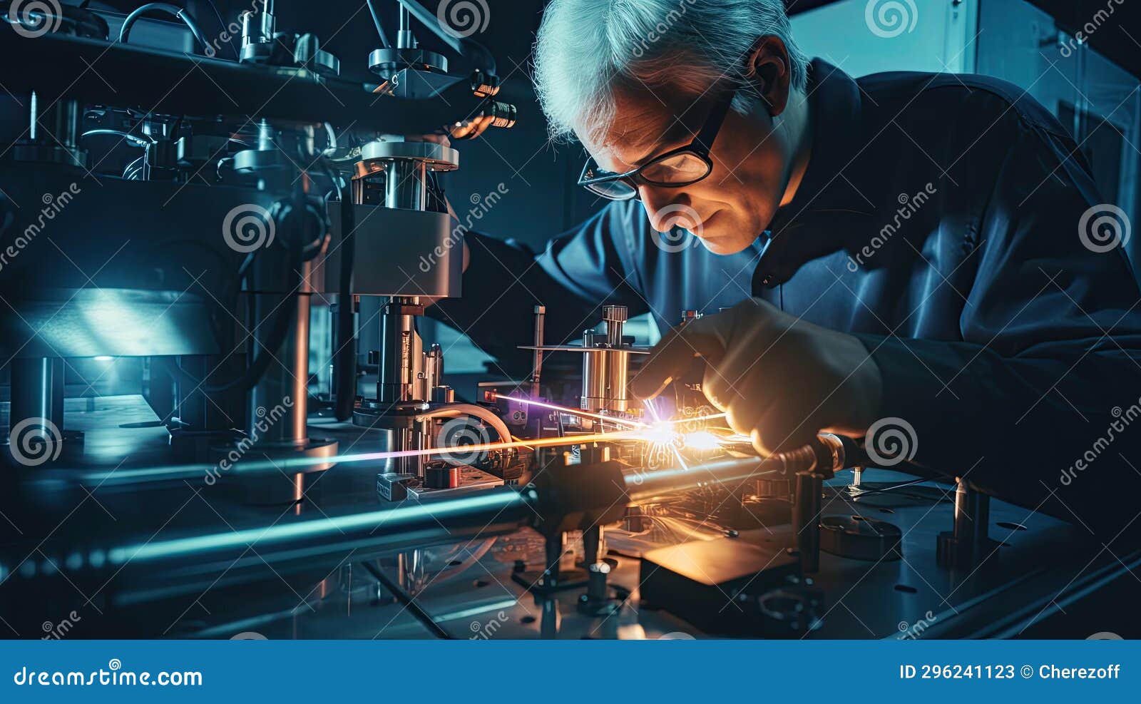 Scientist Physicist at Work Stock Illustration - Illustration of ...