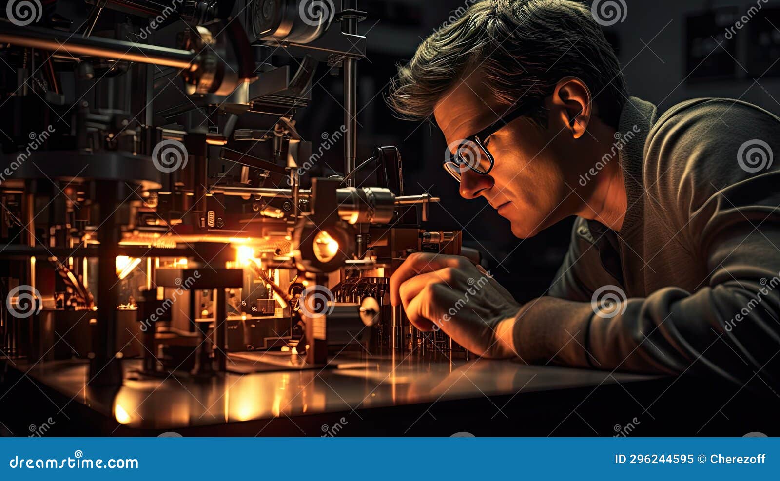 Scientist Physicist at Work Stock Illustration - Illustration of ...