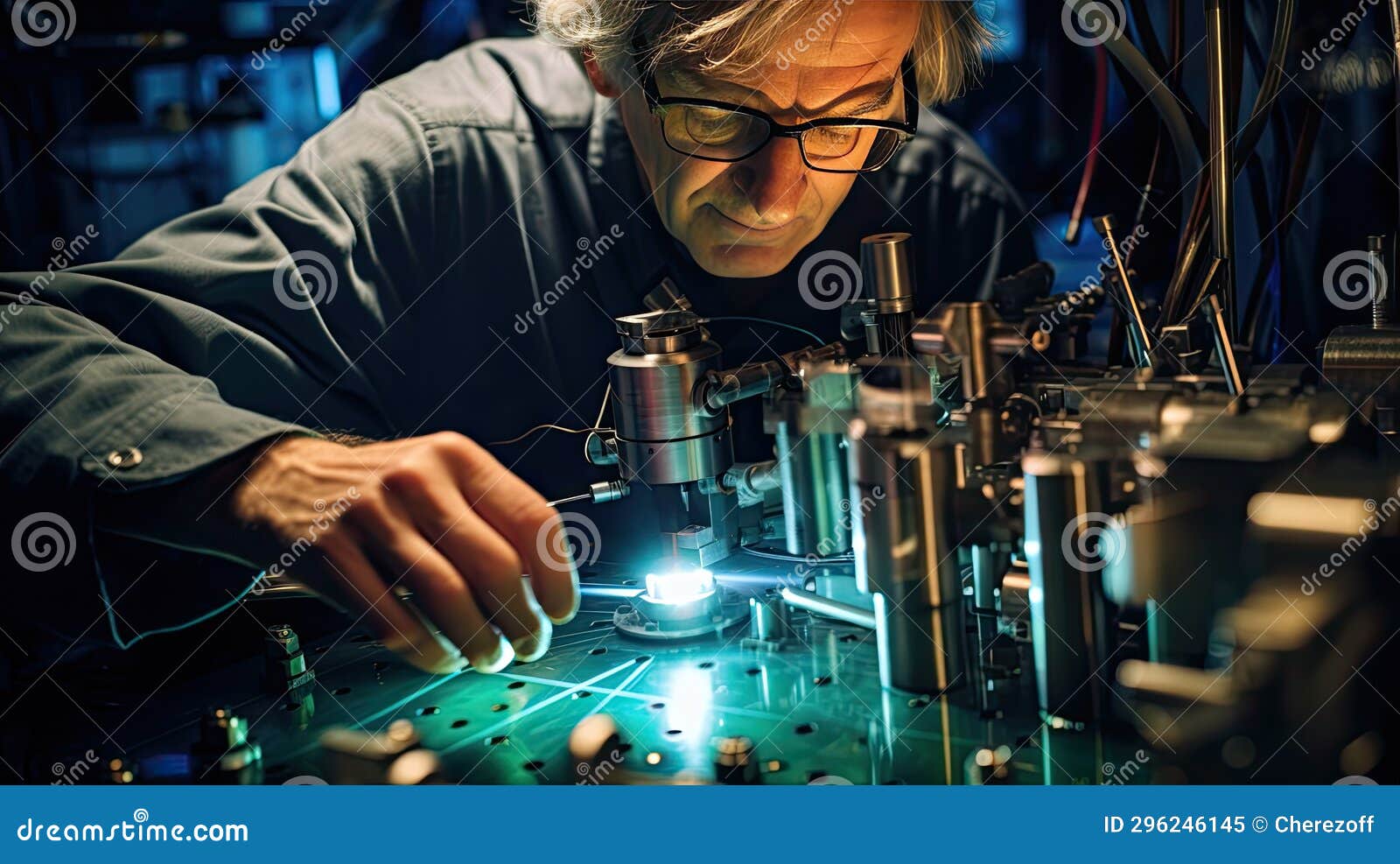 Scientist Physicist at Work Stock Illustration - Illustration of ...