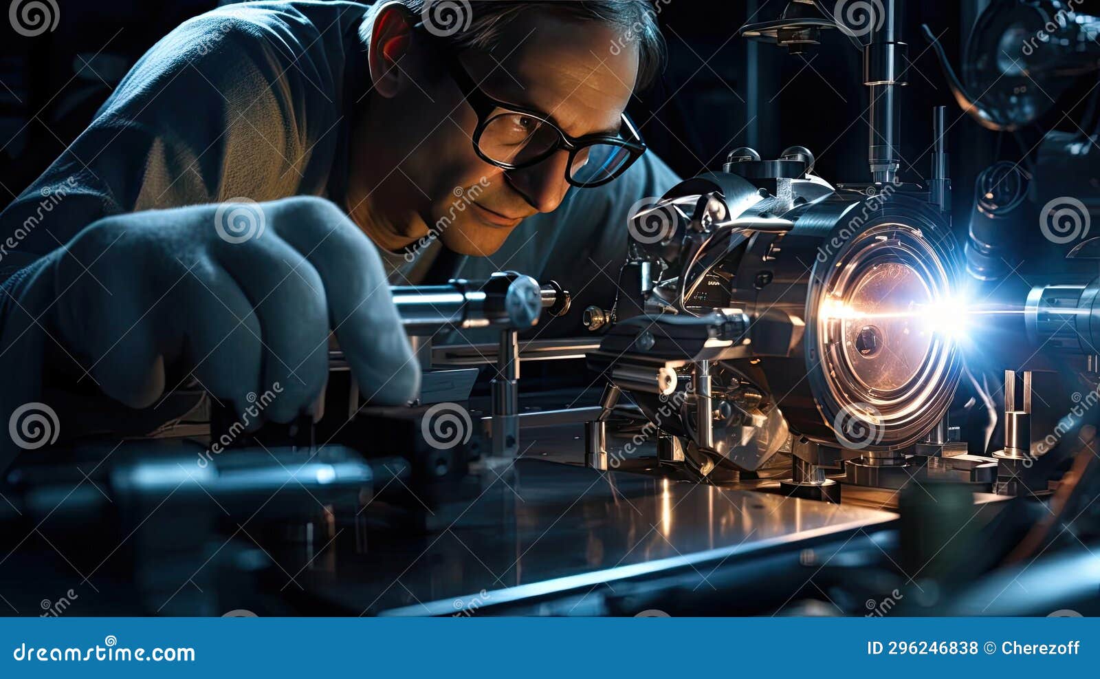 Scientist Physicist at Work Stock Illustration - Illustration of ...
