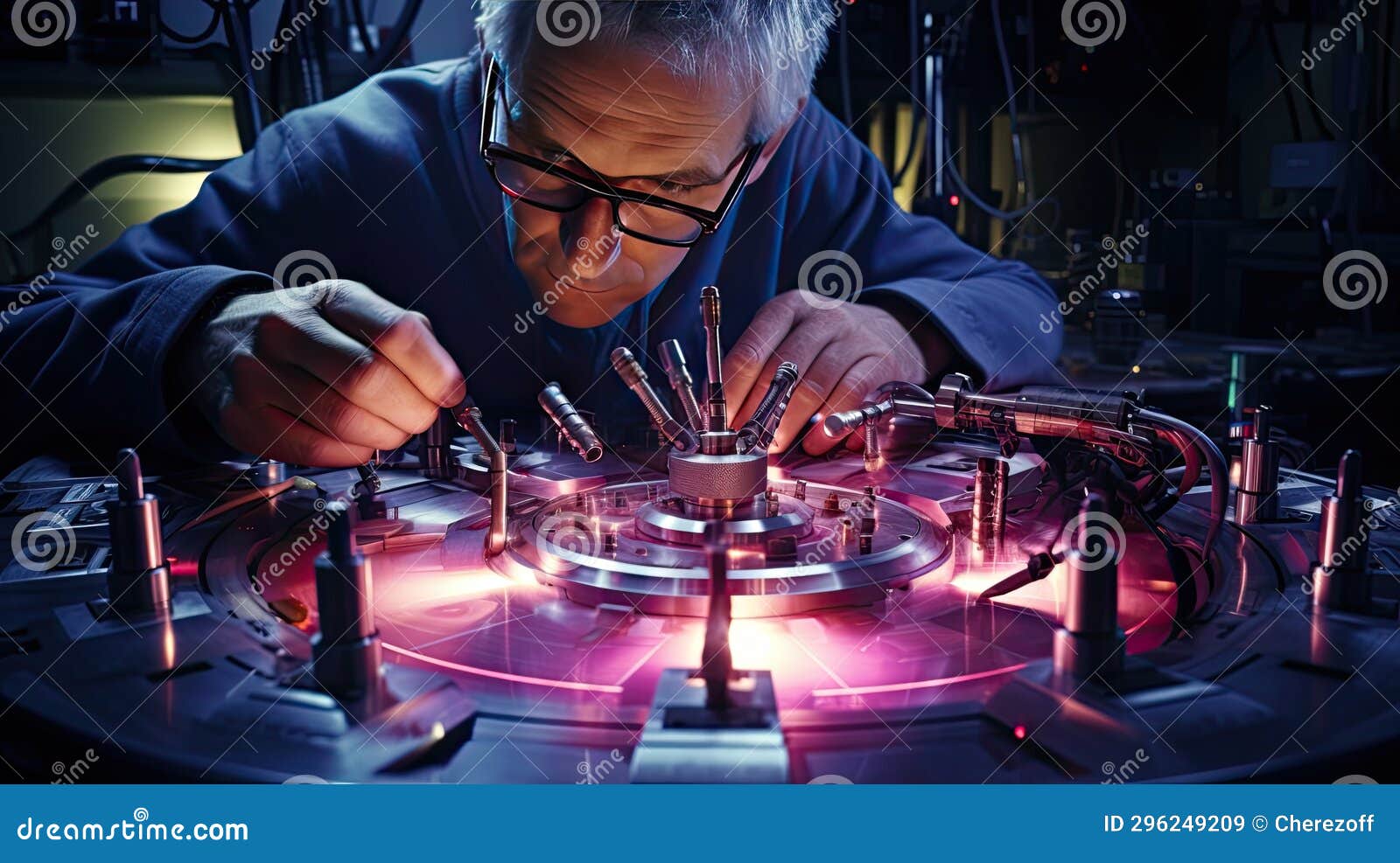 Scientist Physicist at Work Stock Illustration - Illustration of ...