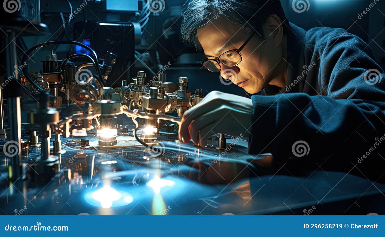 Scientist Physicist at Work Stock Illustration - Illustration of worker ...