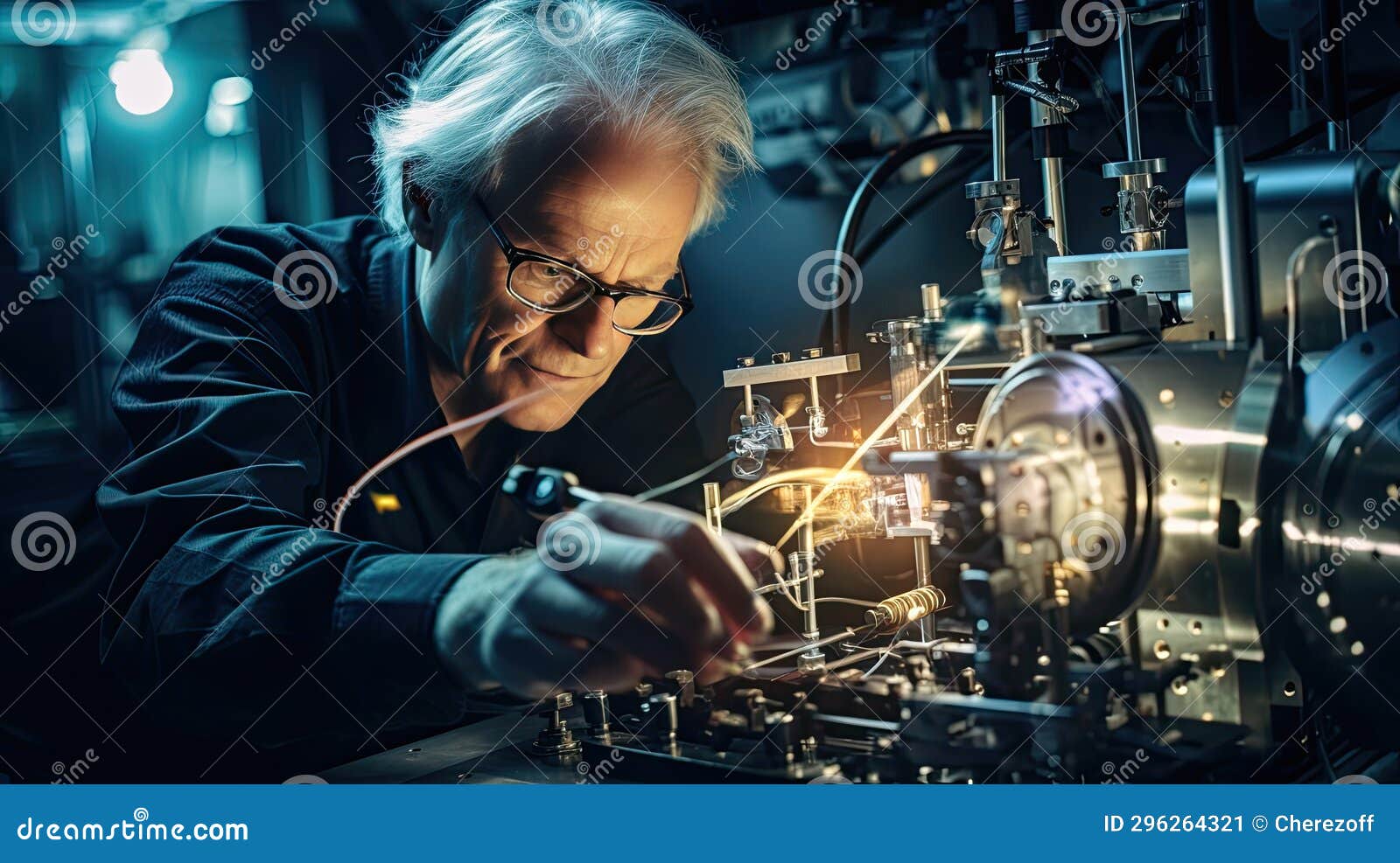 Scientist Physicist at Work Stock Illustration - Illustration of ...